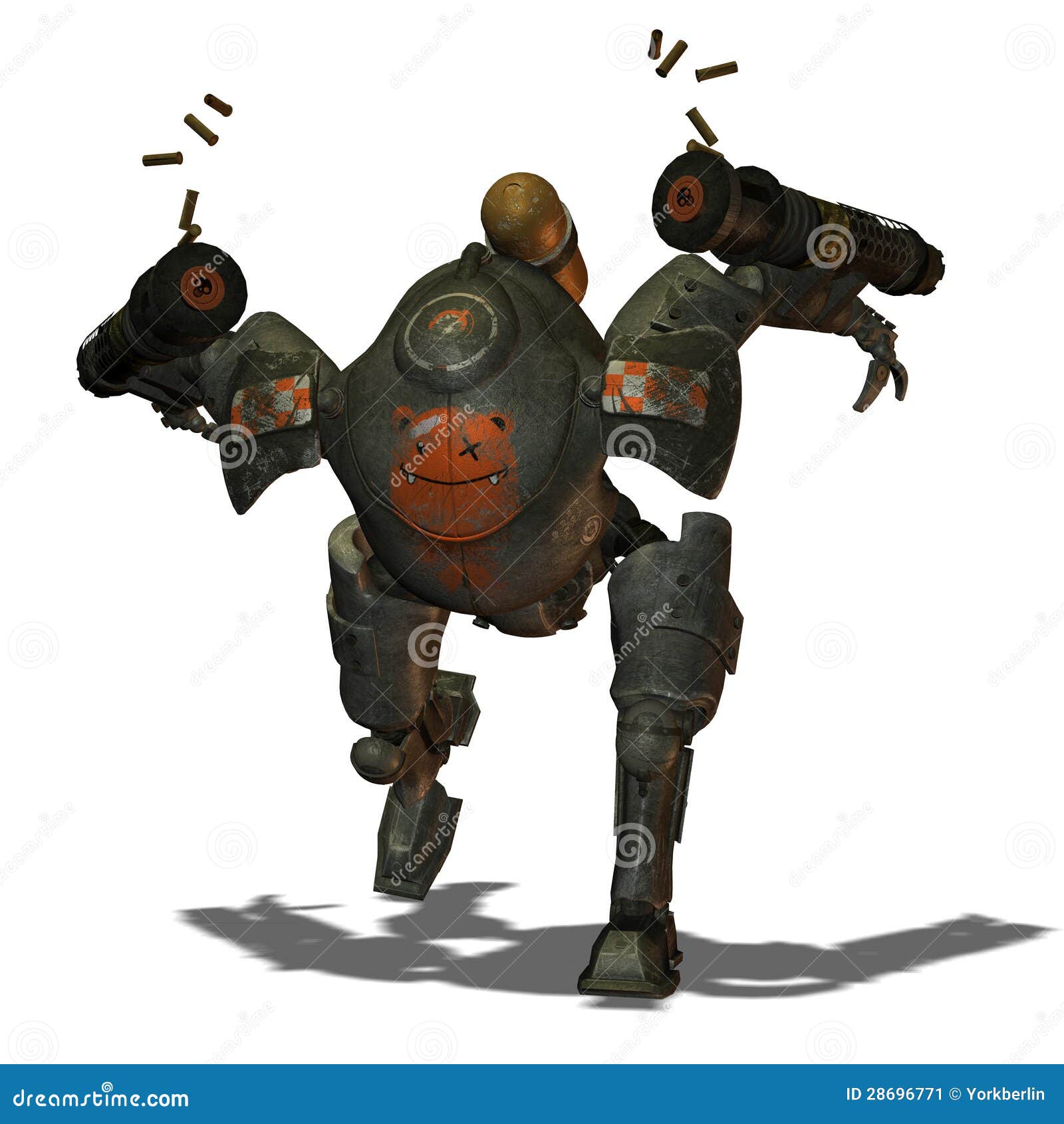 Battle Robots. Cartoon War Machines And Futuristic Soldier Exoskeleton ...