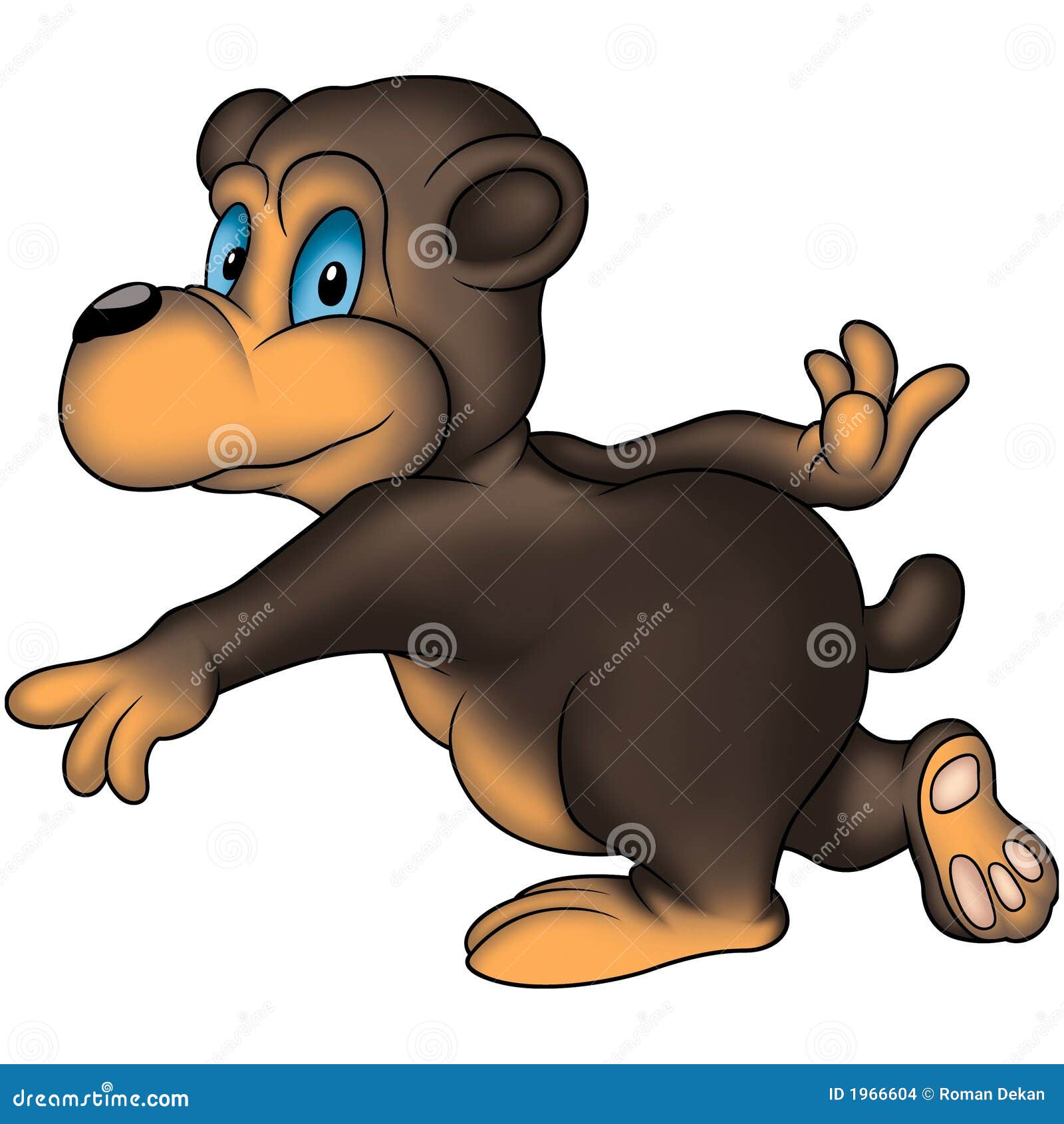 Running bear stock illustration. Illustration of bearing - 1966604