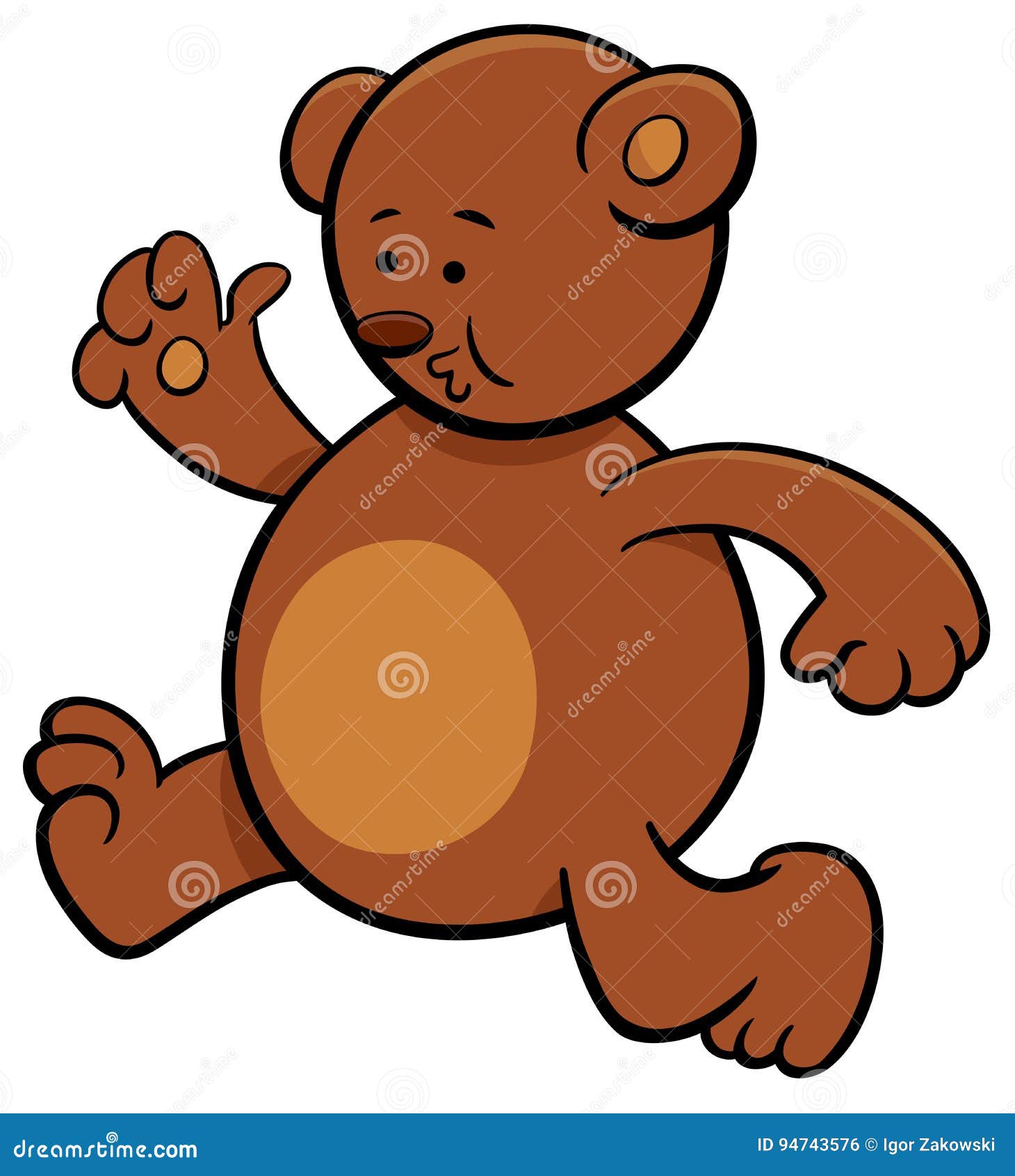 Running Bear Cartoon Character Stock Vector - Illustration of fantasy ...