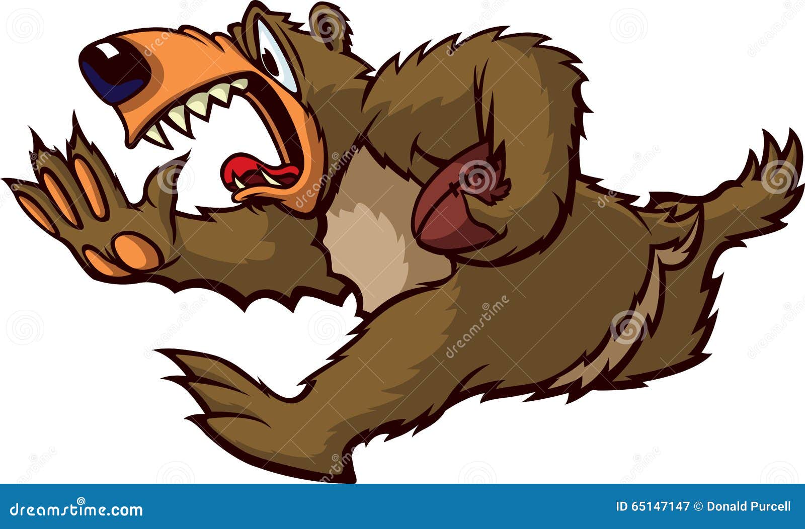 Running Bear stock illustration. Illustration of cartoon - 65147147