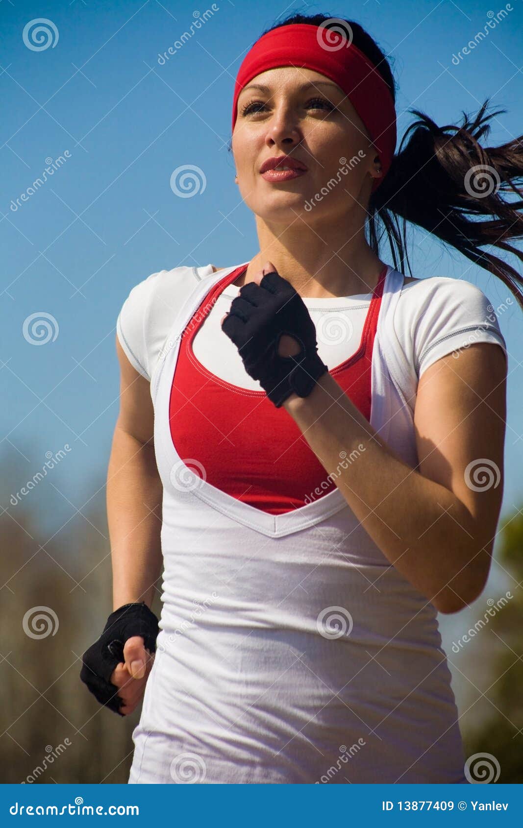 Running beautiful woman stock image. Image of race, girl - 13877409