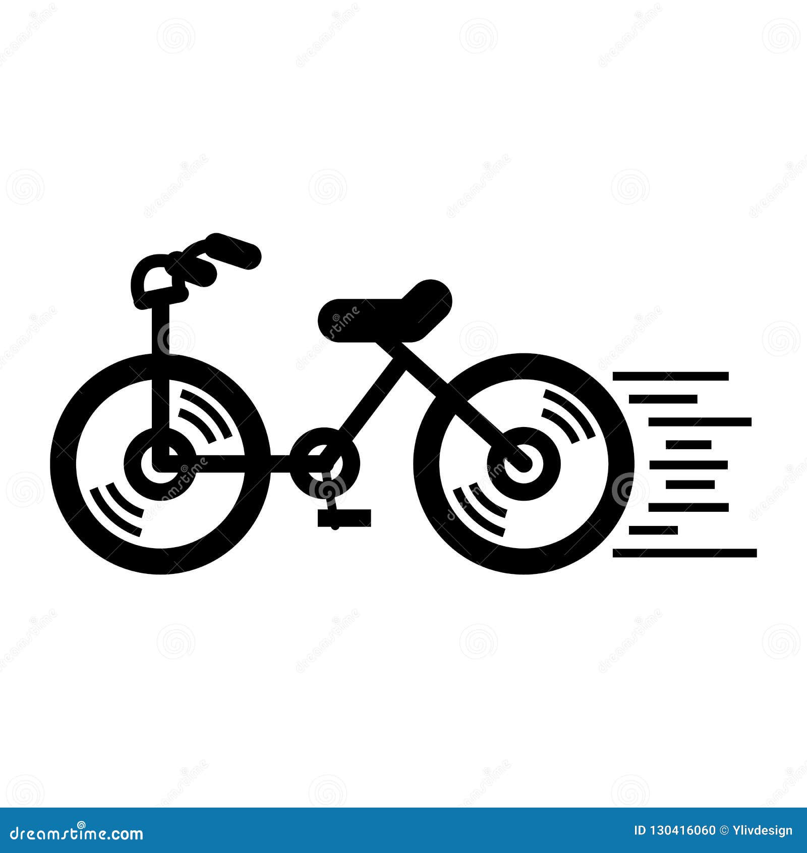 Running Bicycle Icon, Simple Style Stock Vector - Illustration of ...