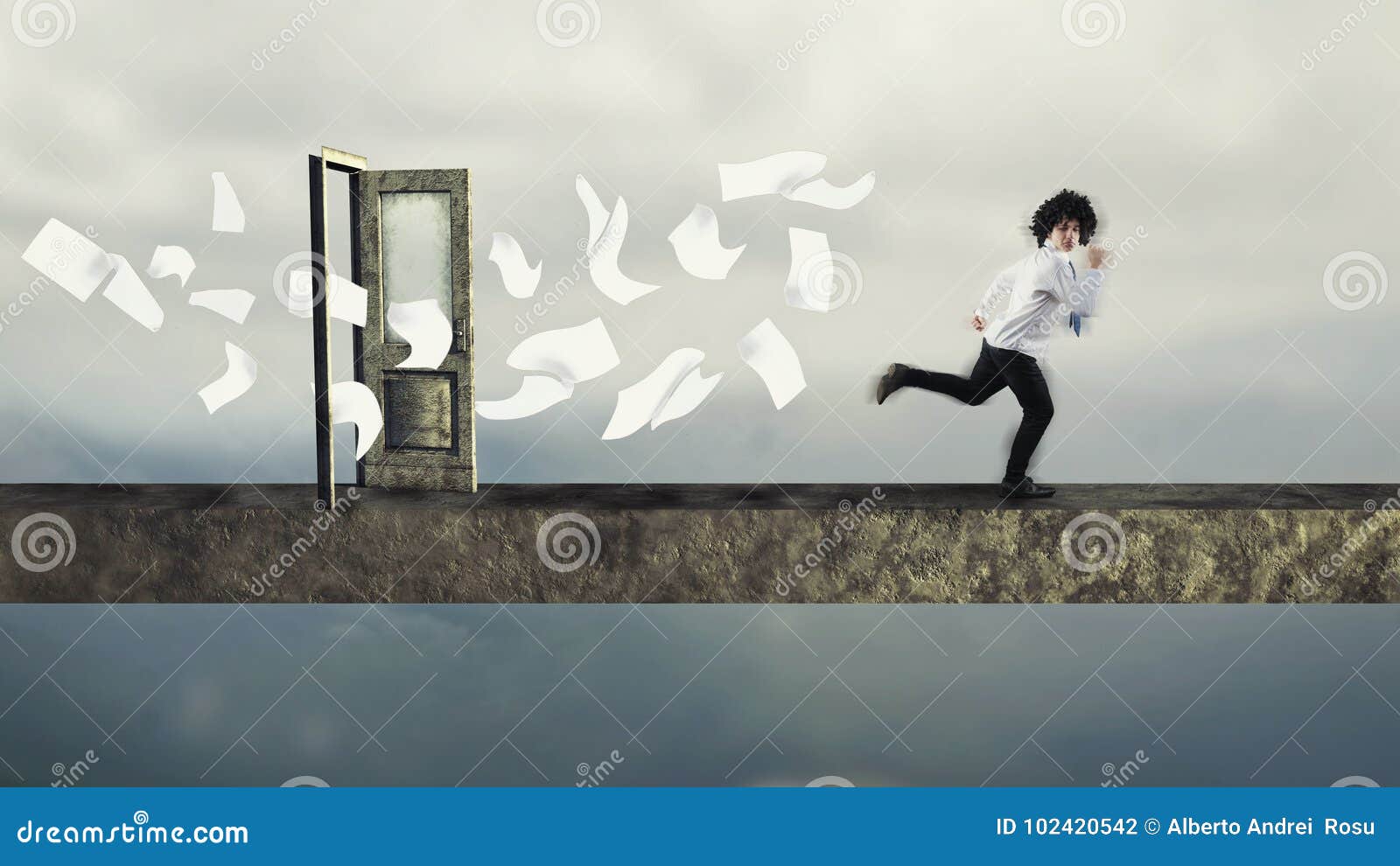 Running from bills stock photo. Image of problem, unpaid - 102420542