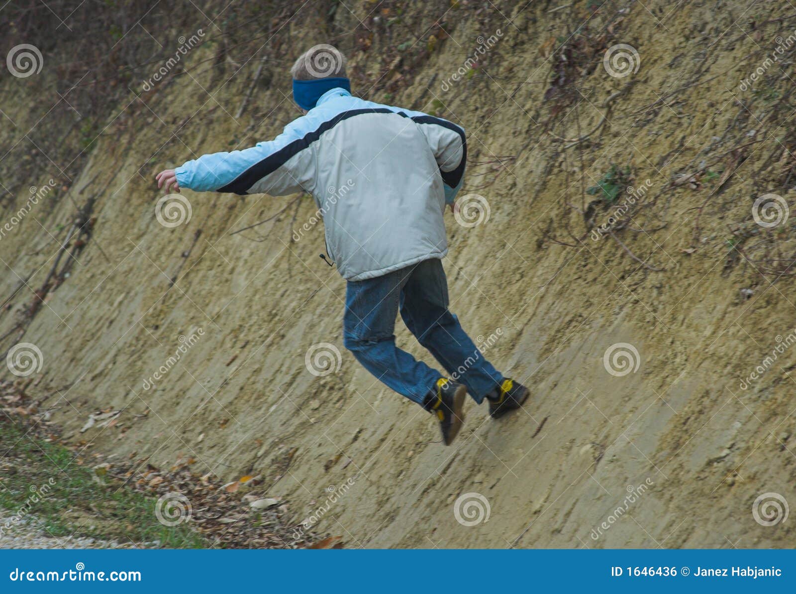 Running Boy stock photo. Image of boyish, outdoors, jeans - 1646436