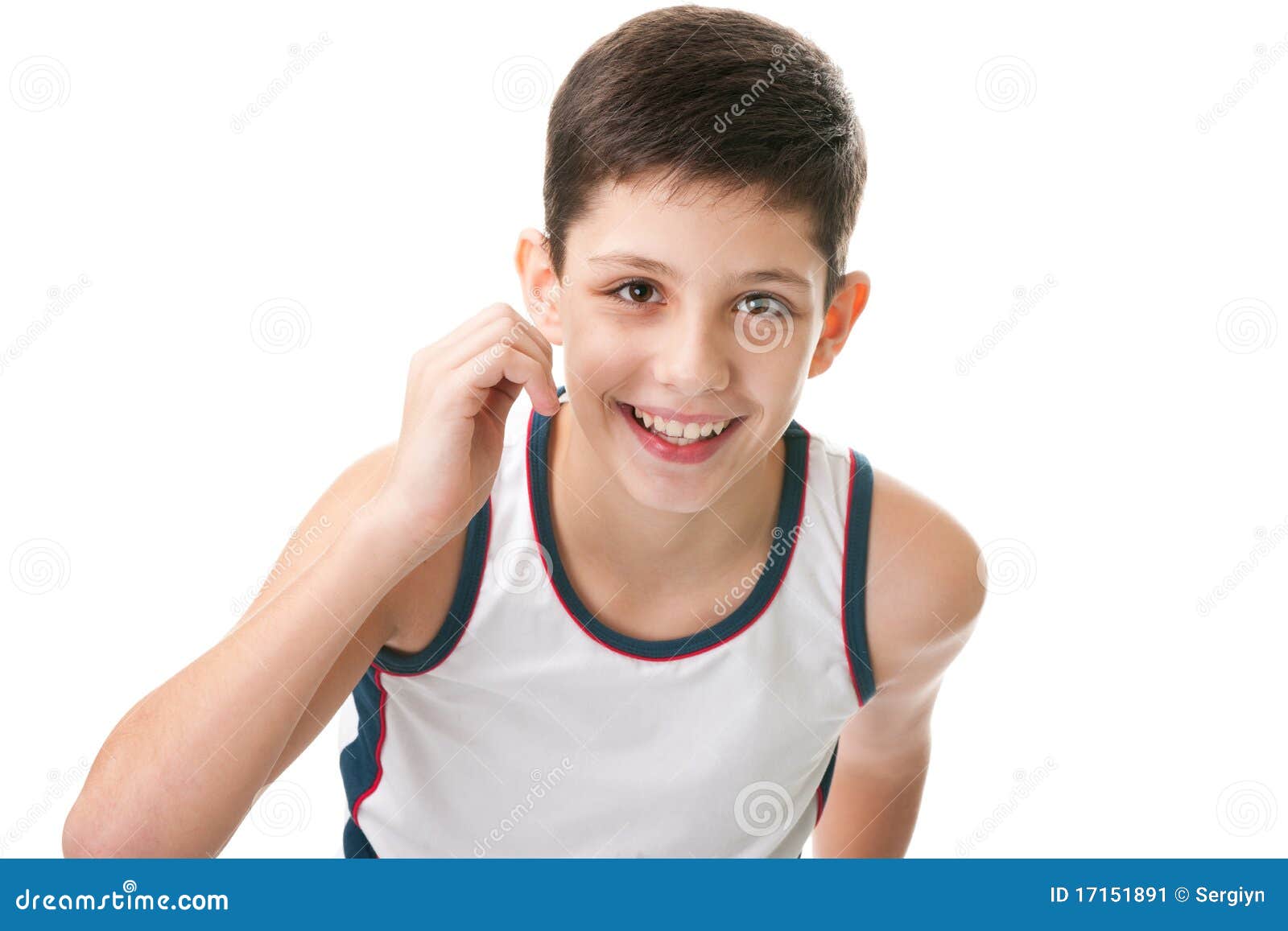 Running boy stock image. Image of single, athletic, studio - 17151891