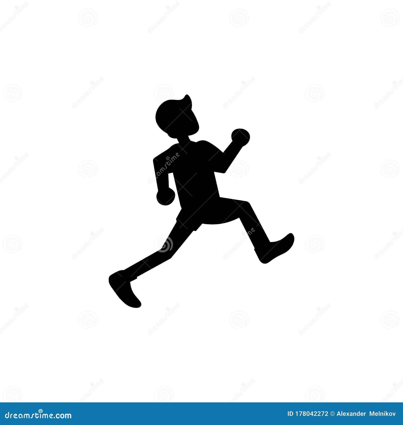Running Boy Black Sign Icon. Vector Illustration Eps 10 Stock ...