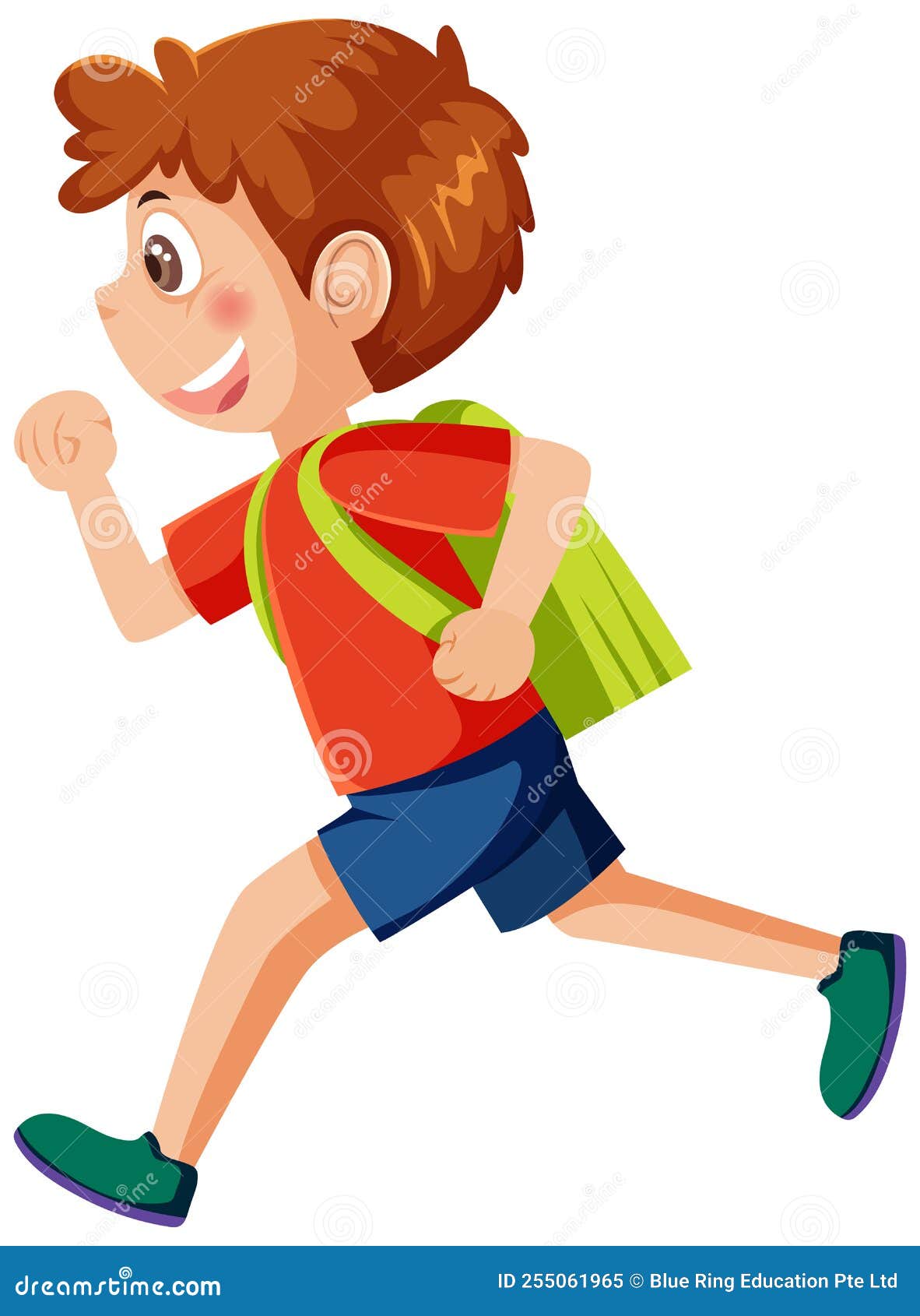 Running Boy Cartoon Character Stock Vector - Illustration of clip ...