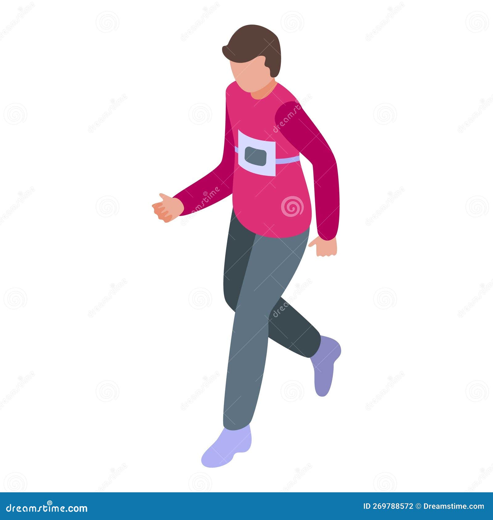 Running Boy Icon Isometric Vector. Fat Disease Stock Vector ...