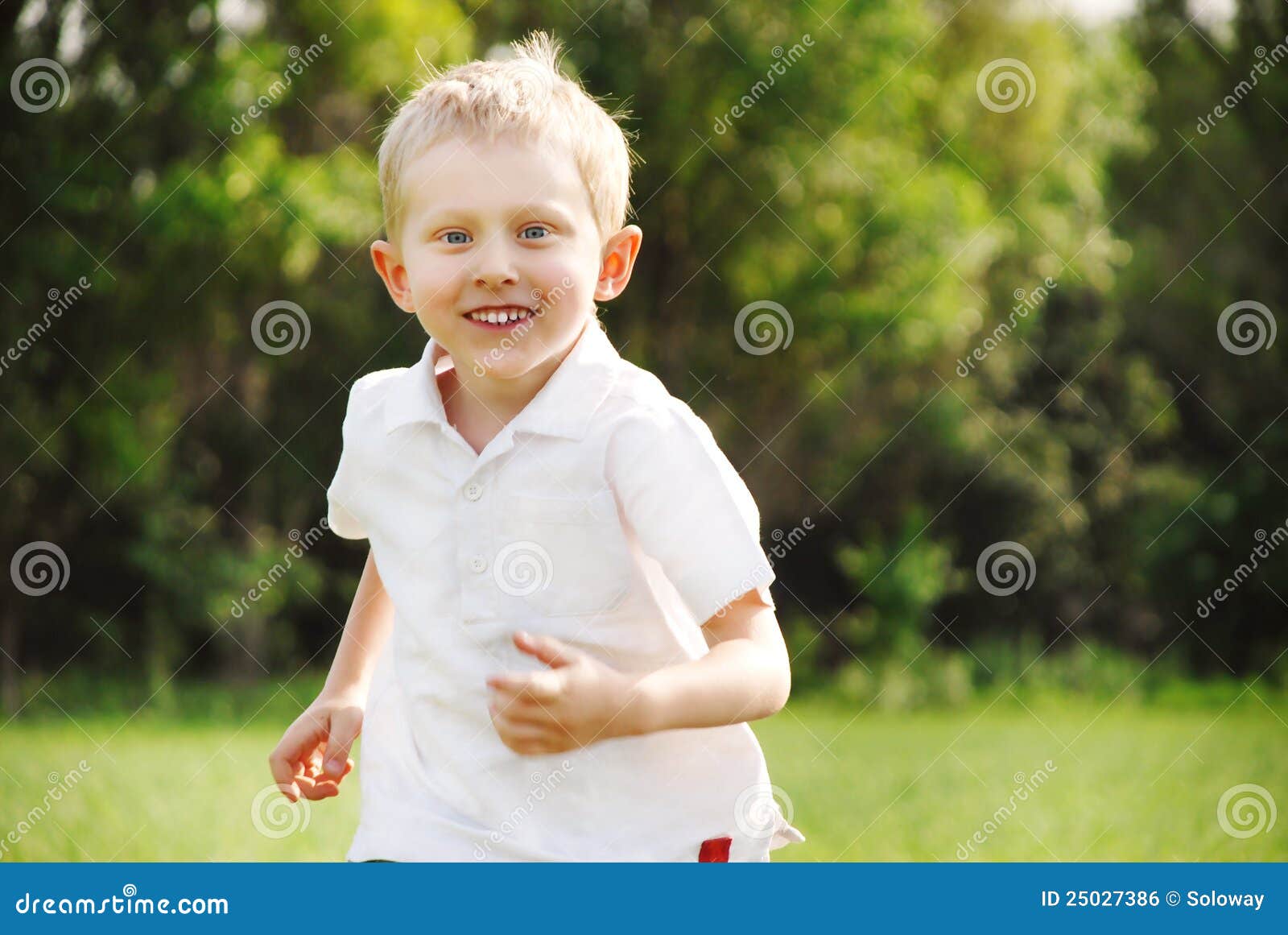 Running boy portrait stock photo. Image of green, childhood - 25027386