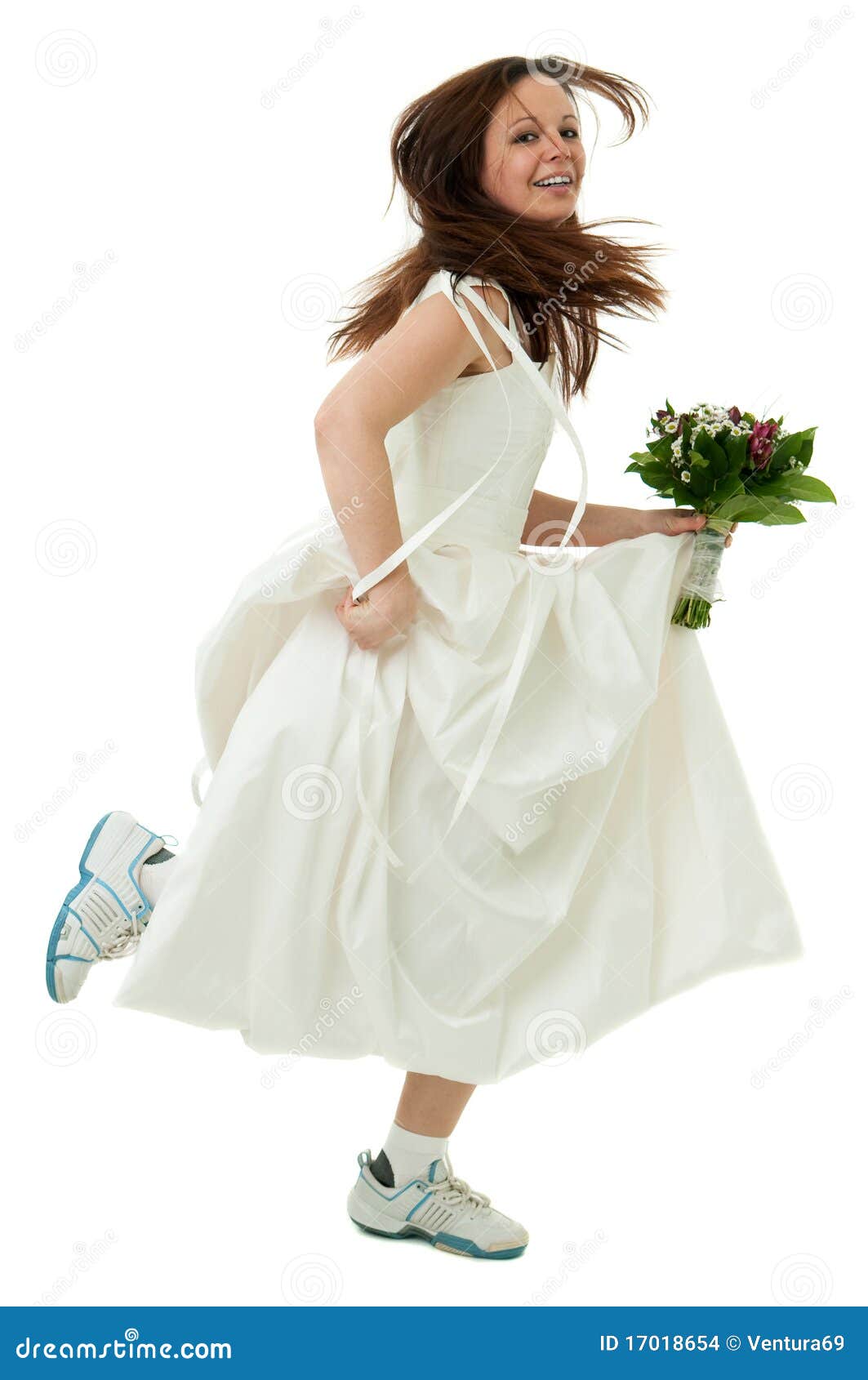 Running bride stock photo. Image of away, cute, concept - 17018654