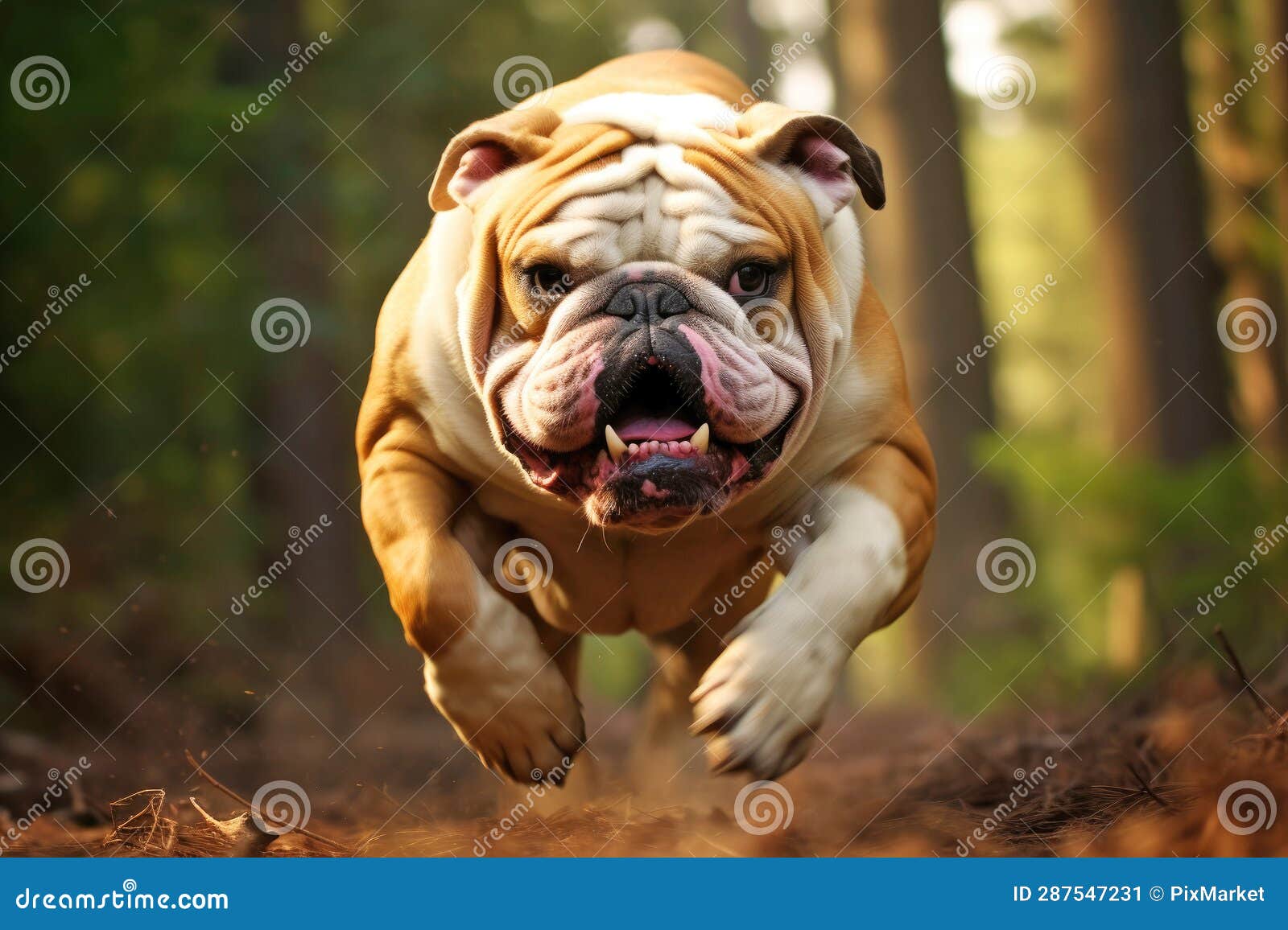 Running Bulldog, Generative AI Stock Illustration - Illustration of ...