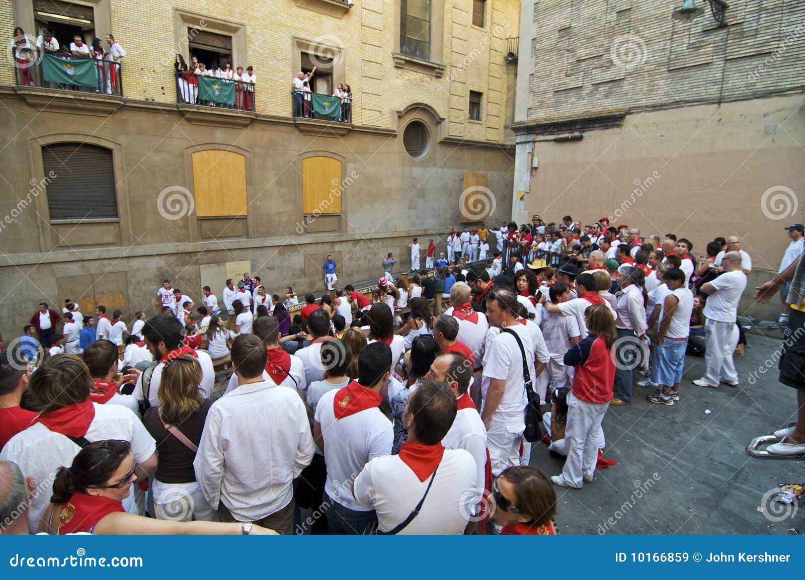 Running of the Bulls Crowd editorial stock image. Image of summer ...