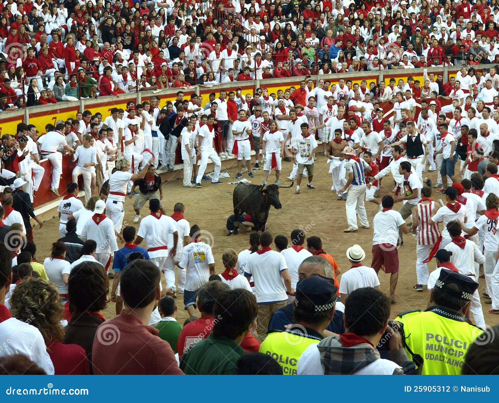 Running of the Bulls in Pamplona Editorial Photography - Image of ...