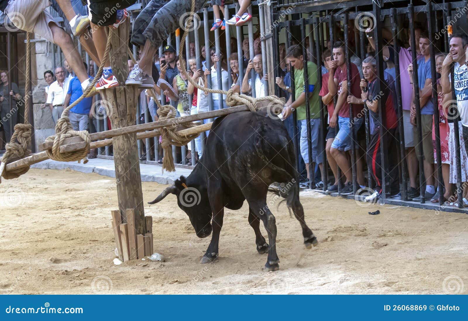 Running of the Bulls in Spain Editorial Stock Image - Image of party ...