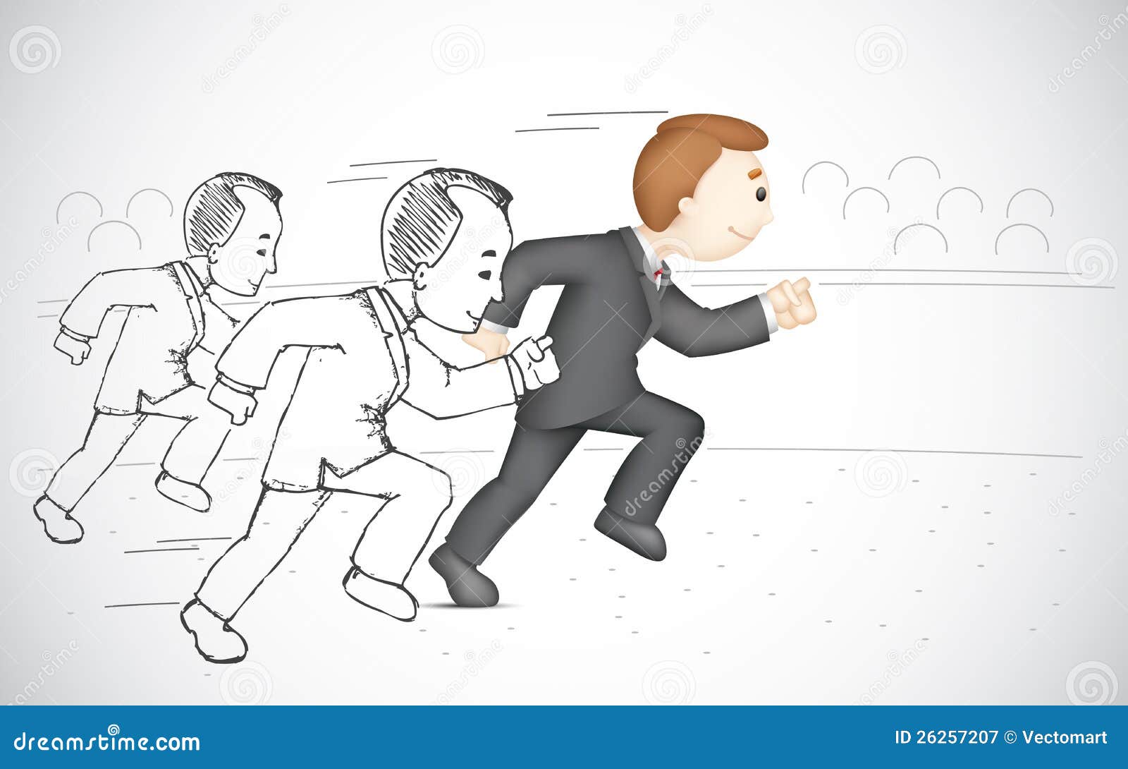 Running Business man stock vector. Illustration of handsome - 26257207