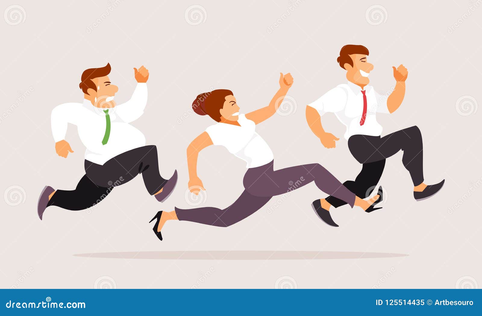 Running Business People Vector Stock Vector - Illustration of runner ...