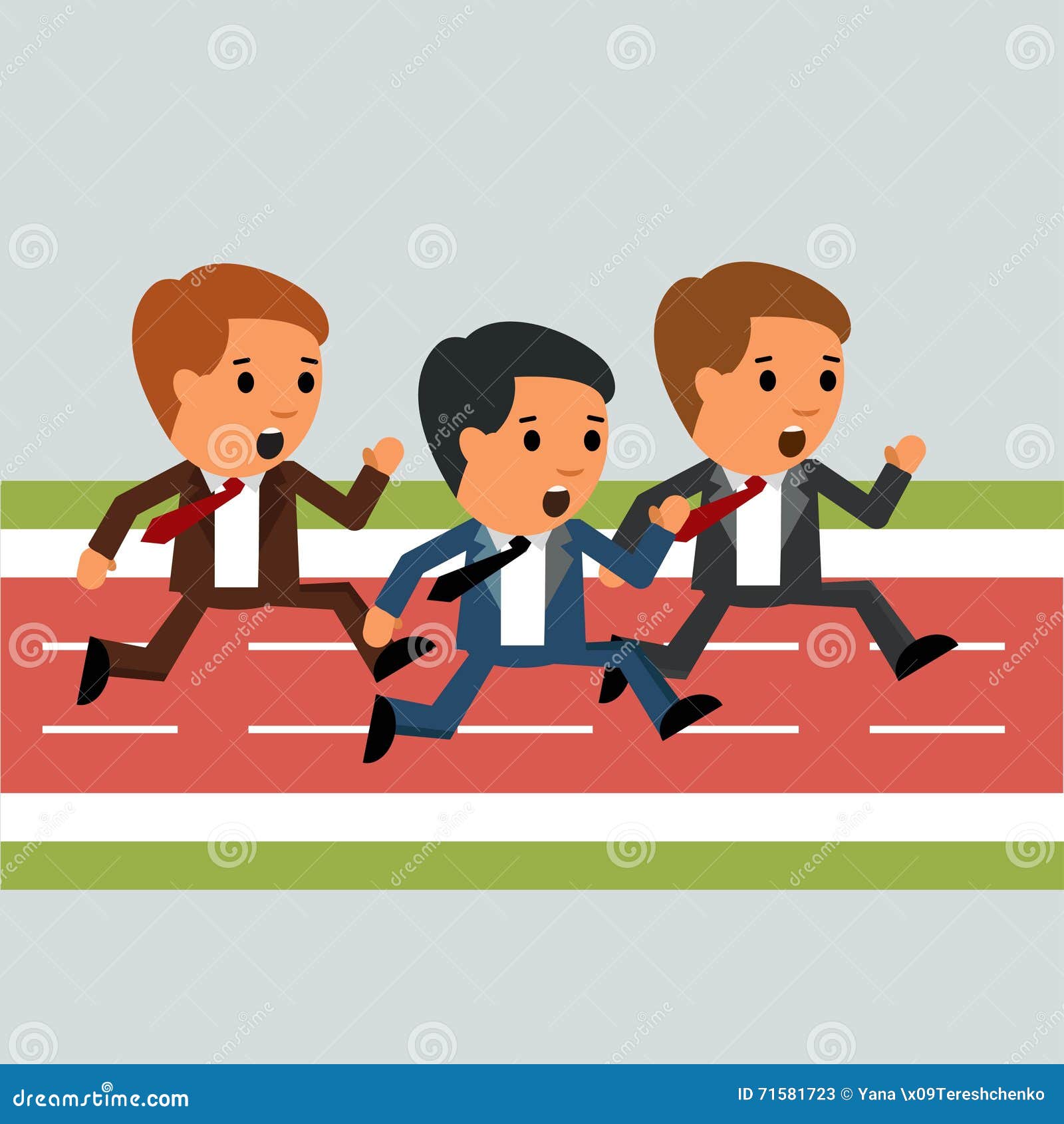 Running Business To Win. Business. Isolated. Vector. Stock Vector ...
