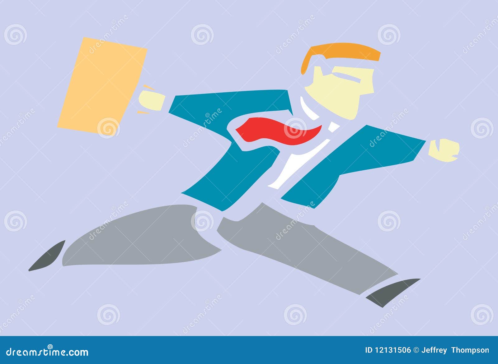 Running Businessman stock vector. Illustration of business - 12131506