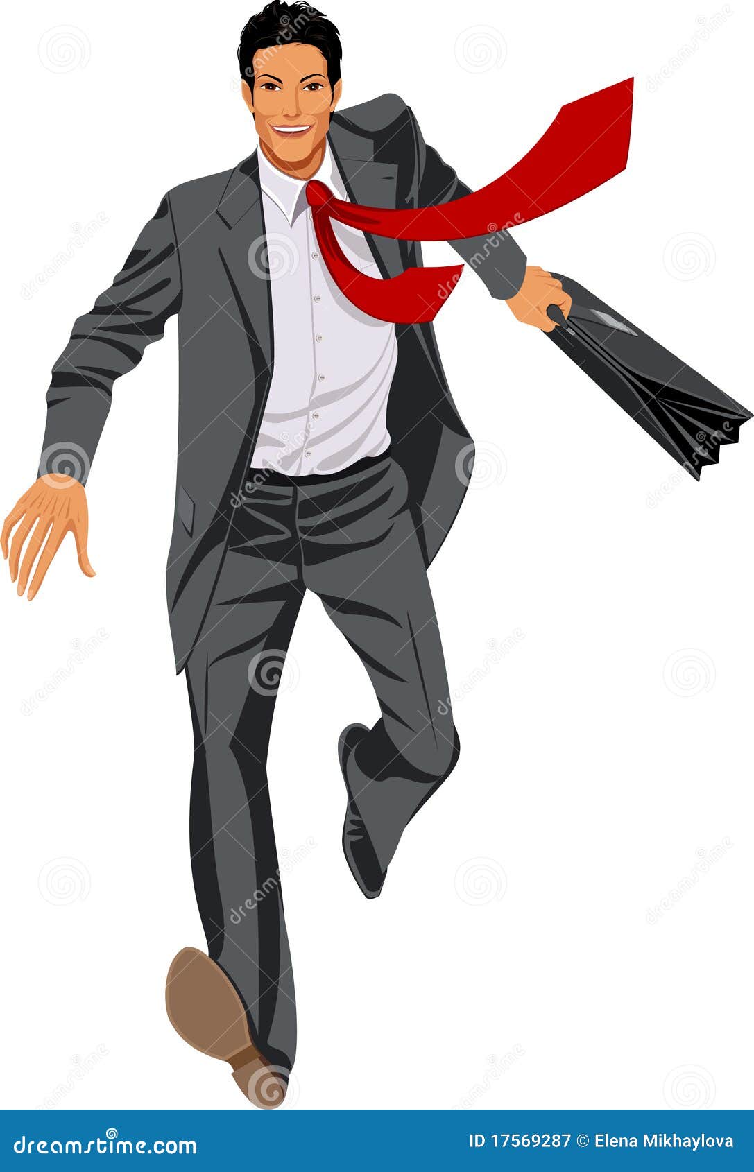 Running businessman stock vector. Illustration of dressed - 17569287
