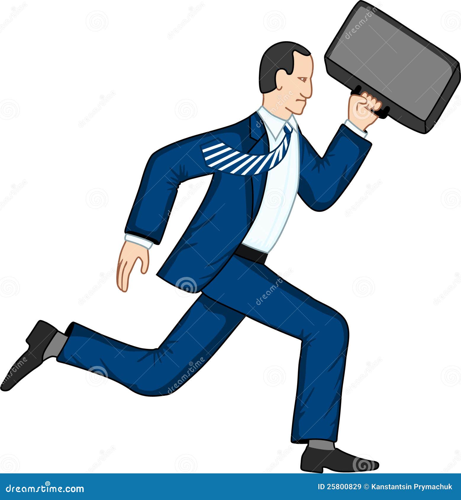 Running businessman stock vector. Illustration of contract - 25800829