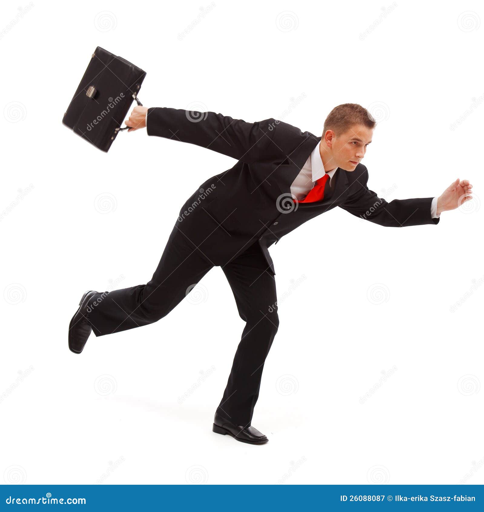 Running businessman stock image. Image of start, suitcase - 26088087