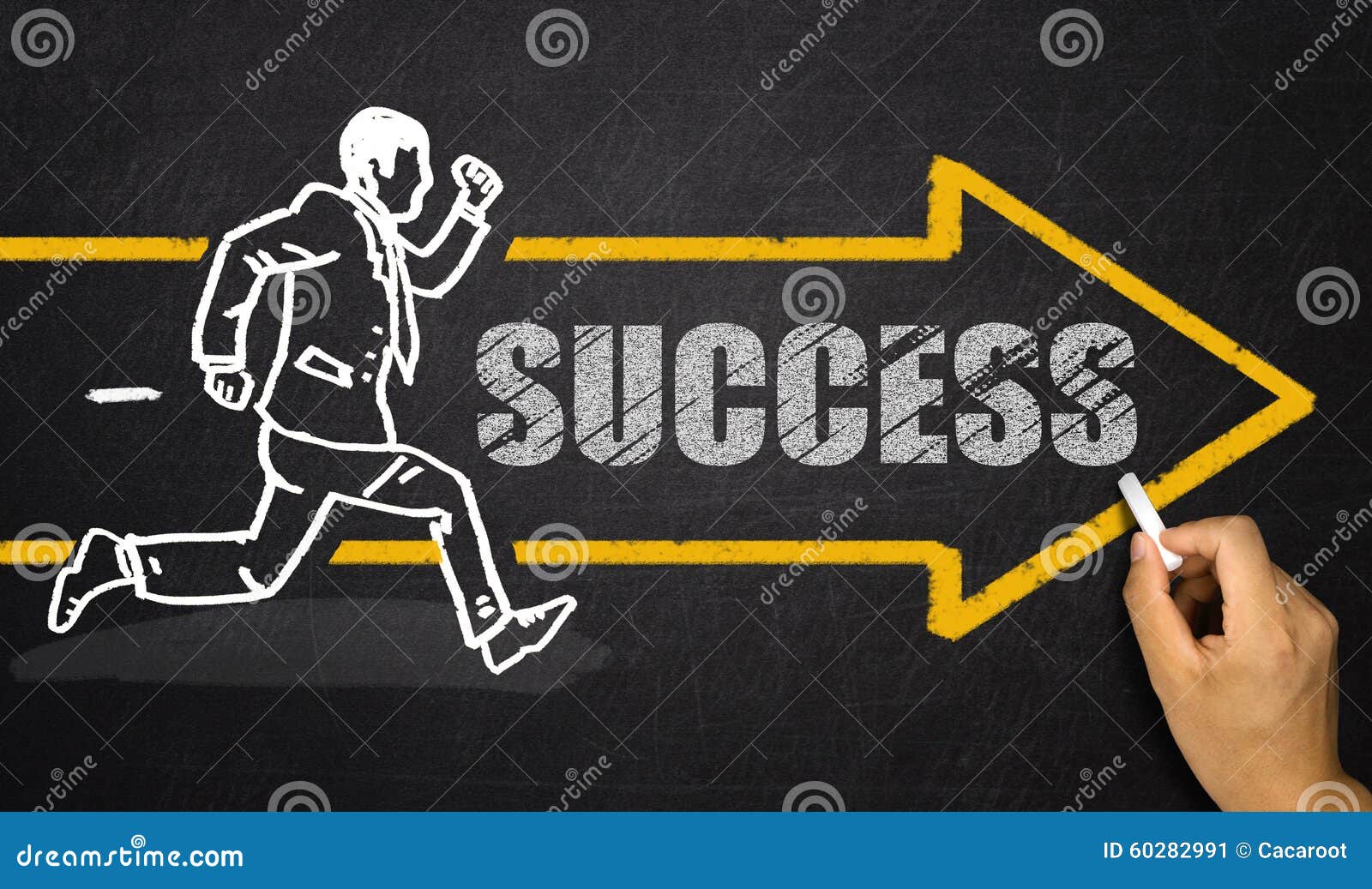 Running Businessman; Success Concept Stock Image - Image of sign ...