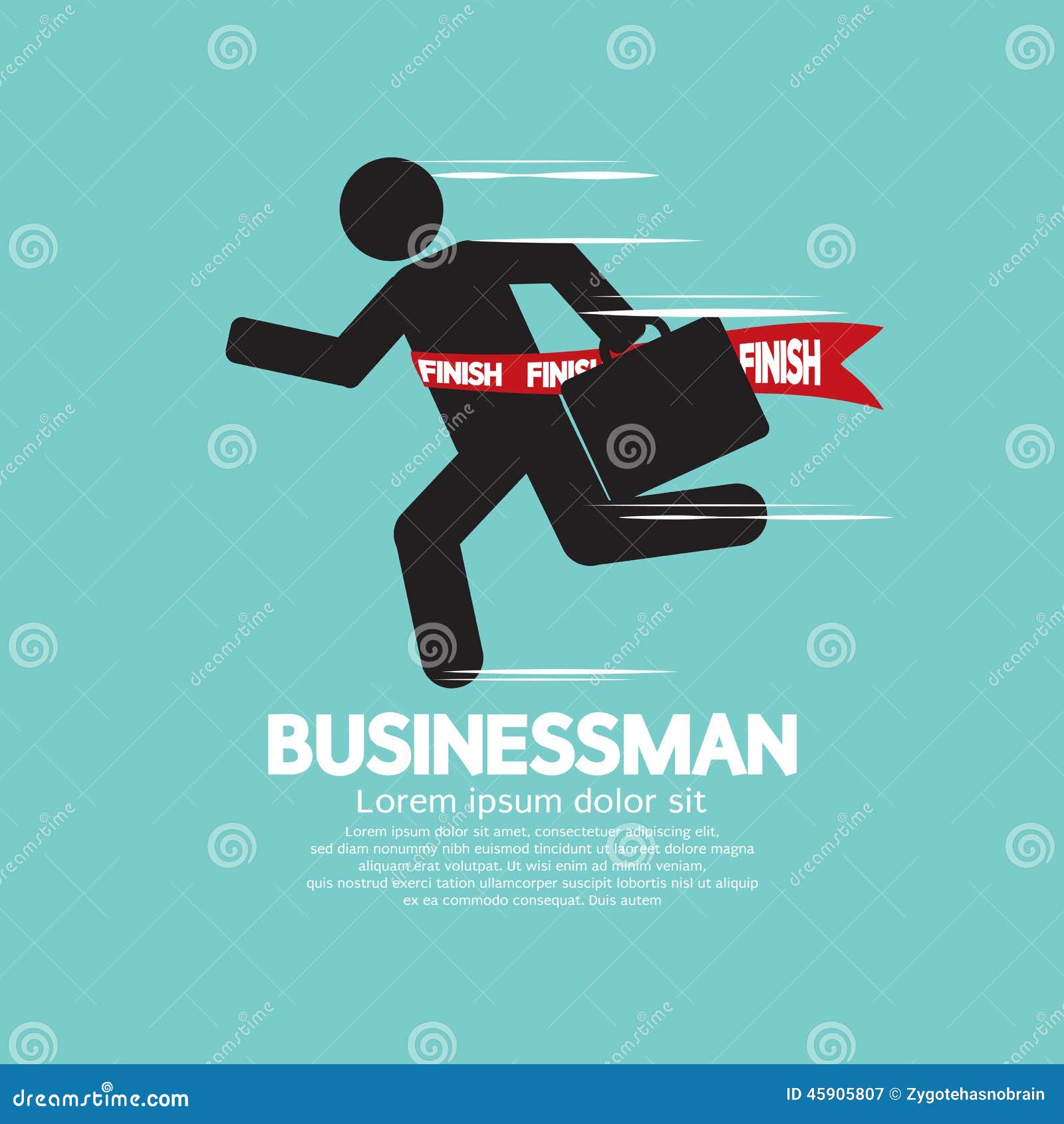 Running Businessman Symbol stock vector. Illustration of graphic - 45905807