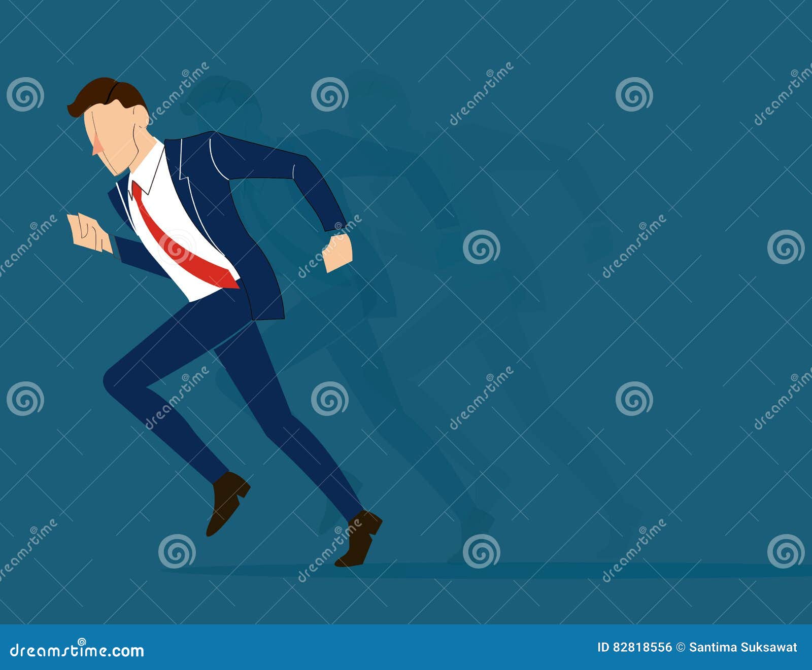 Running Businessman Vector Illustration Stock Vector - Illustration of ...
