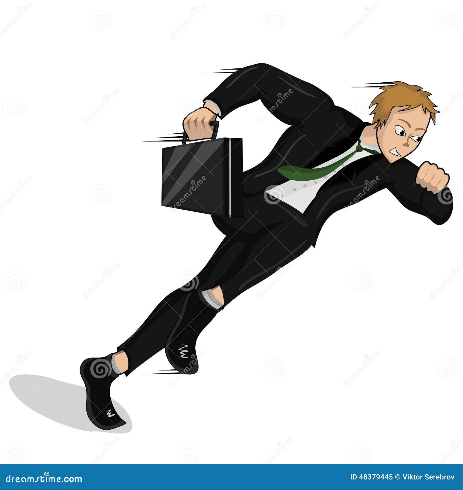 Running businessman stock vector. Illustration of professional - 48379445