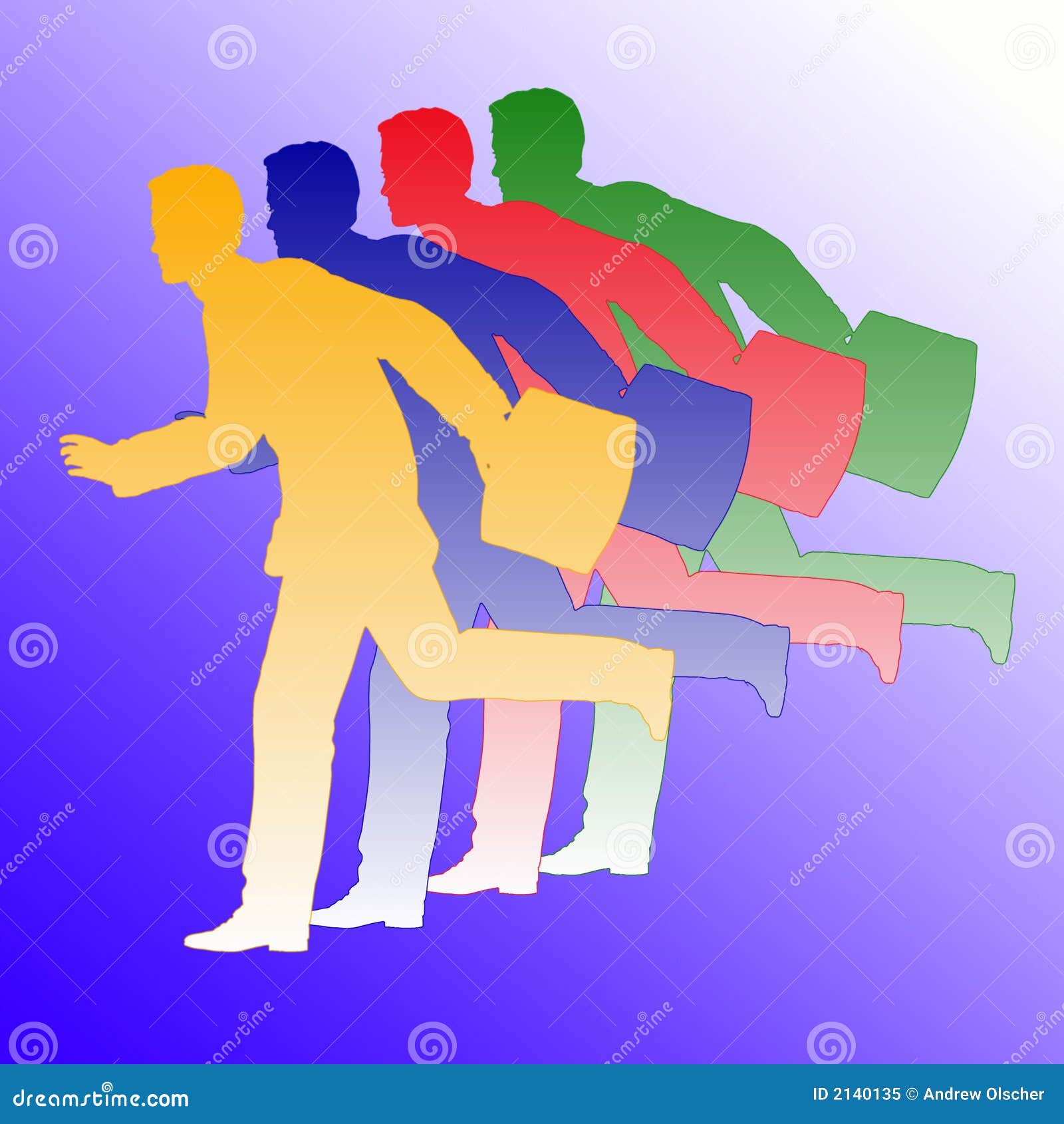 Running Businessmen stock illustration. Illustration of hurry - 2140135