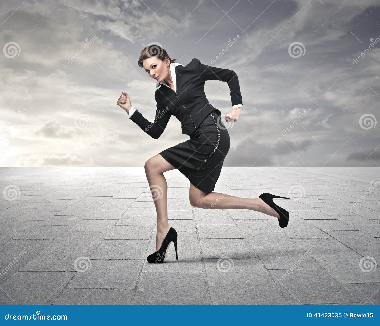 Running Businesswoman Stock Image | CartoonDealer.com #41423035