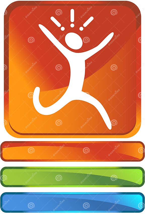 Running Button stock vector. Illustration of isolated - 9584818