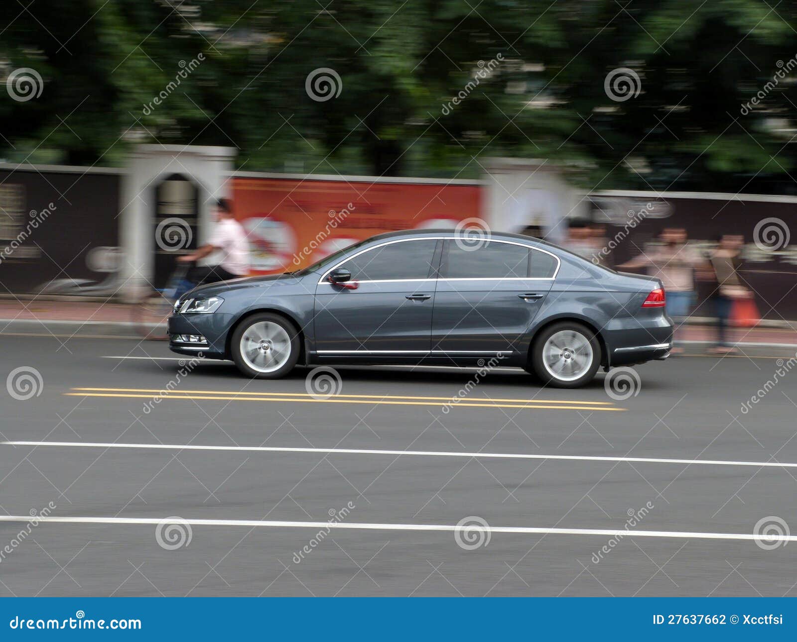 Running car stock photo. Image of blurry, bike, people - 27637662