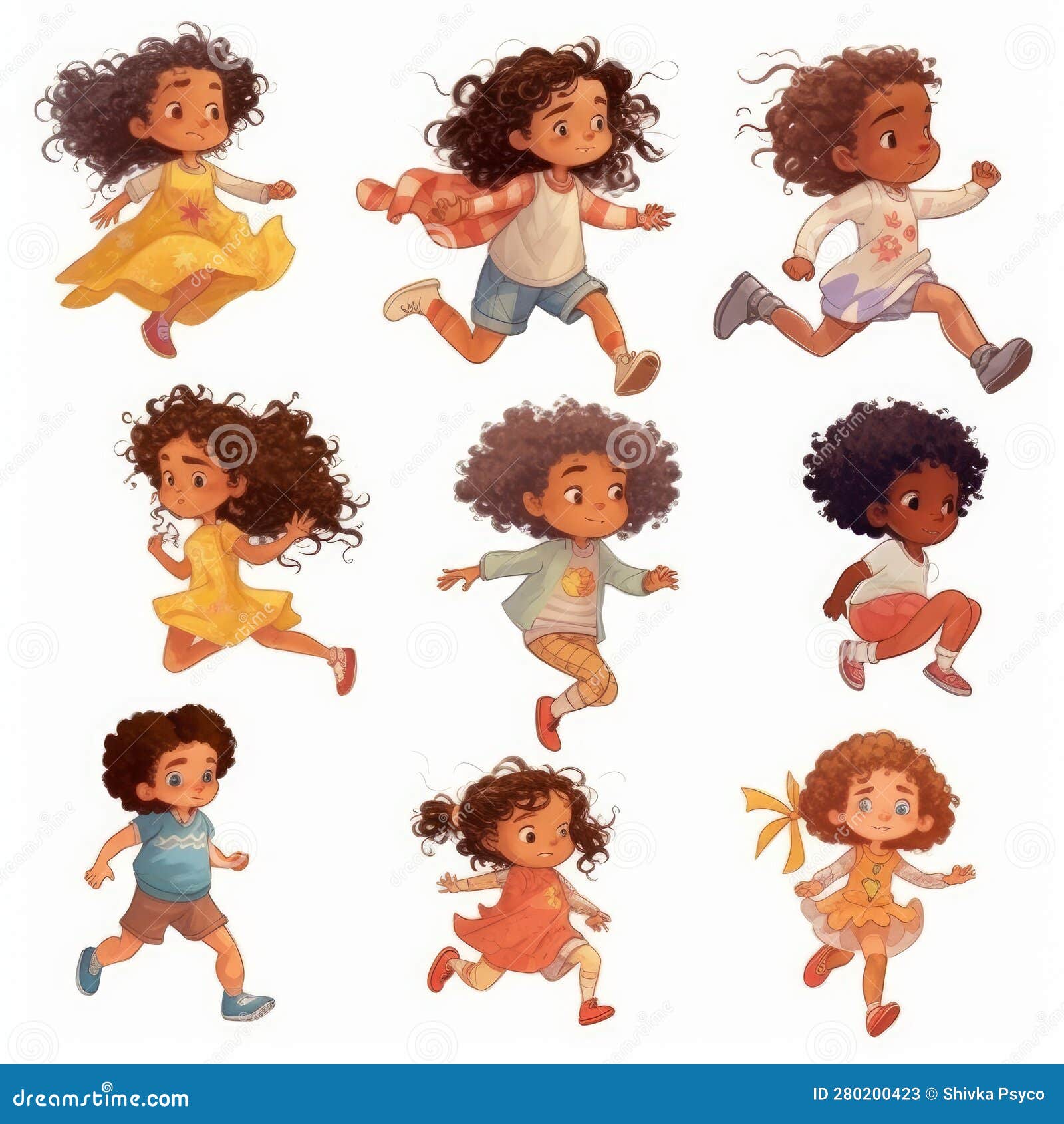 Running Character Turnarounds Illustrator Picture Generative AI Stock ...