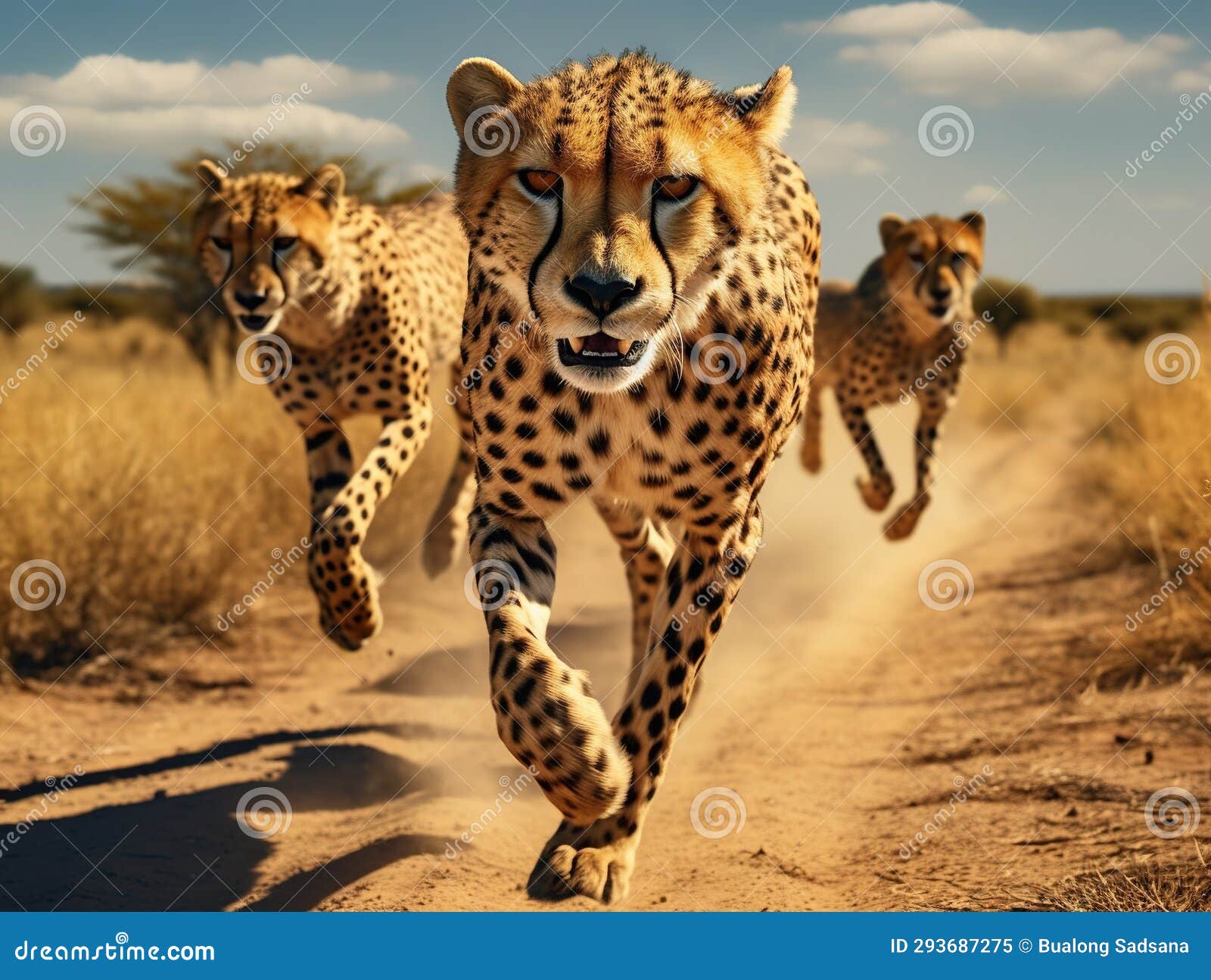 Running cheetahs stock illustration. Illustration of yellow - 293687275