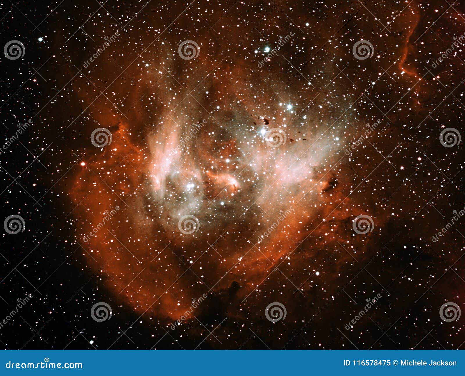 Running Chicken Nebula stock illustration. Illustration of centauri ...