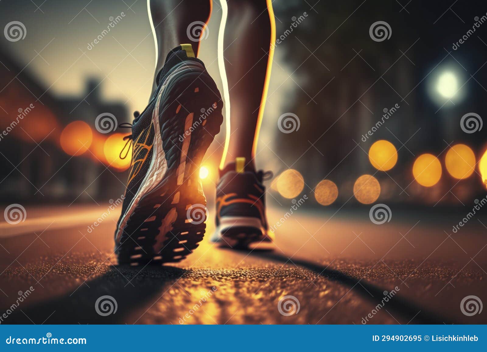 Running in the City Concept Created with Generative Ai Technology Stock ...