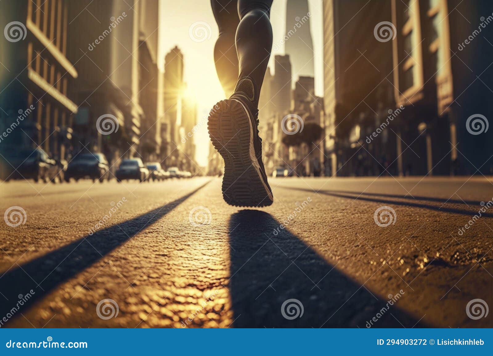 Running in the City Concept Created with Generative Ai Technology Stock ...