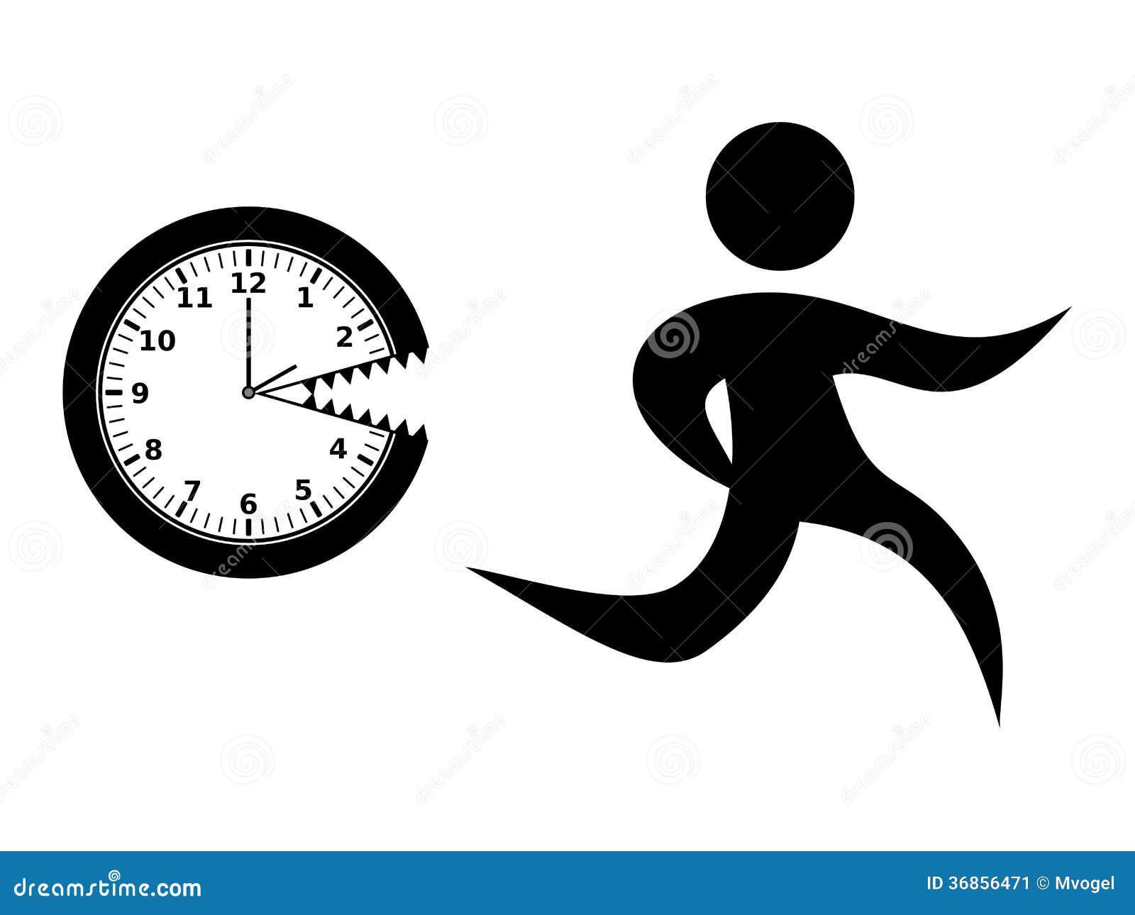 Running from the Clock stock vector. Illustration of stress - 36856471