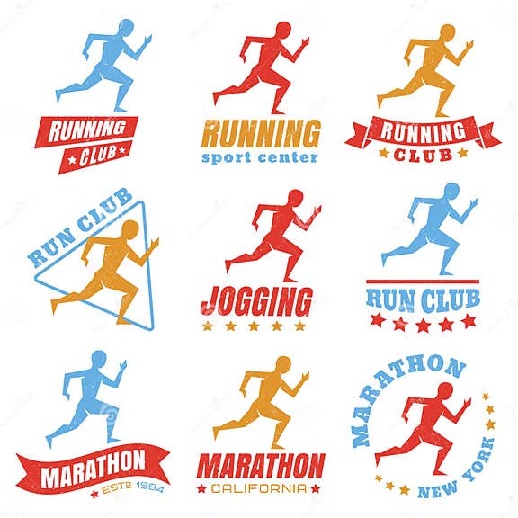 Running club stock vector. Illustration of competition - 61798776