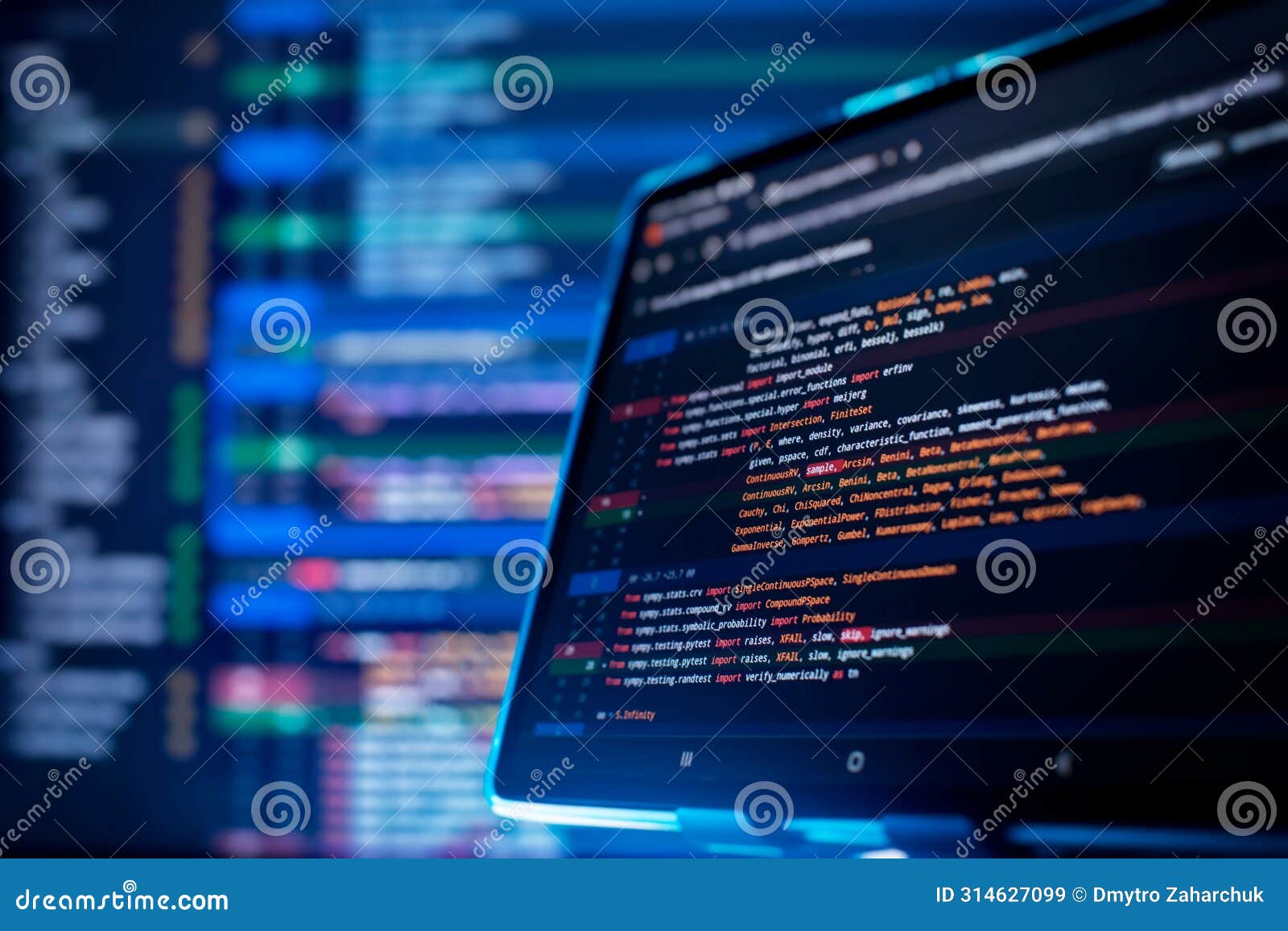 Running Computer Data Programming Coding Script Text On Screen