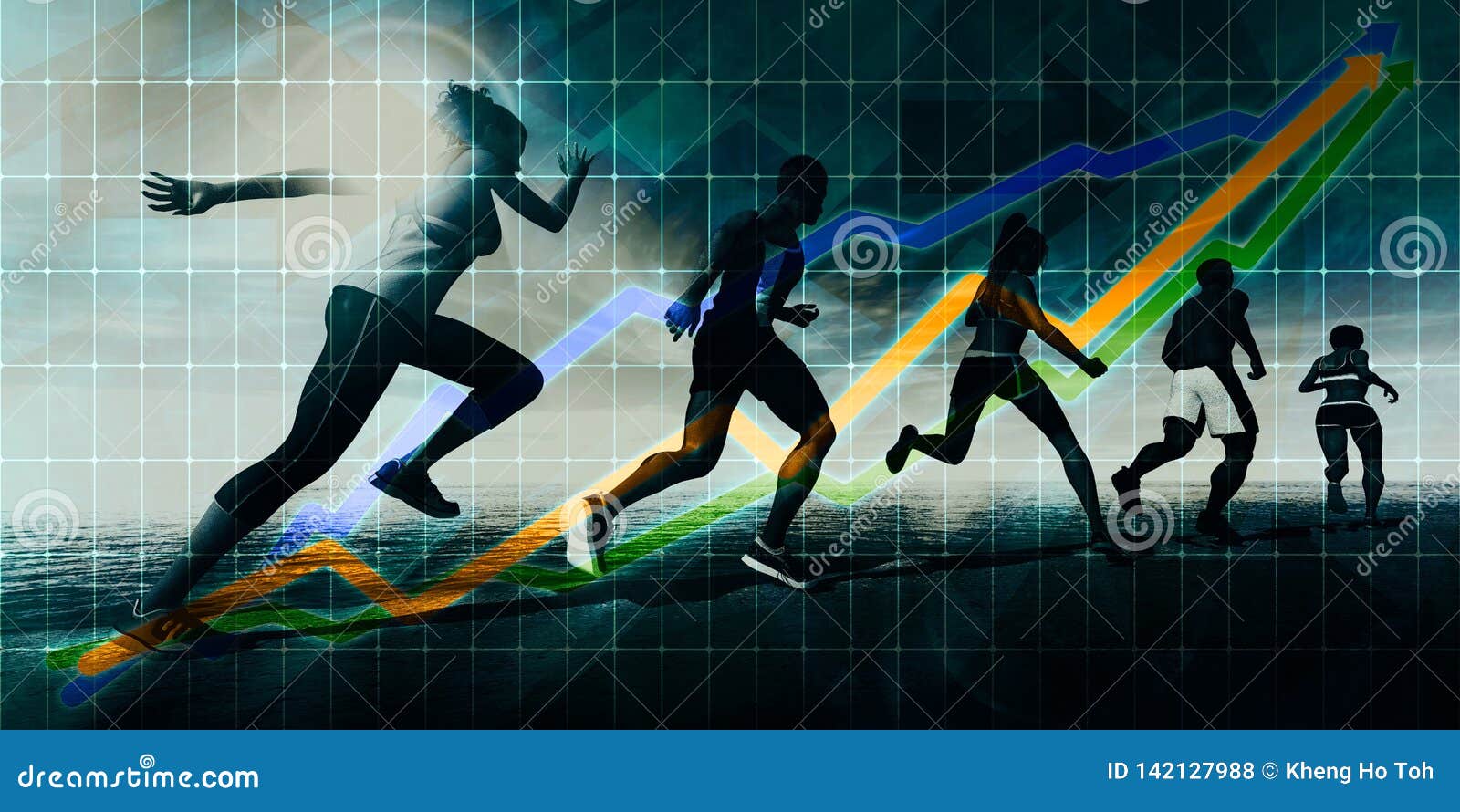 Running Concept stock illustration. Illustration of sports - 142127988