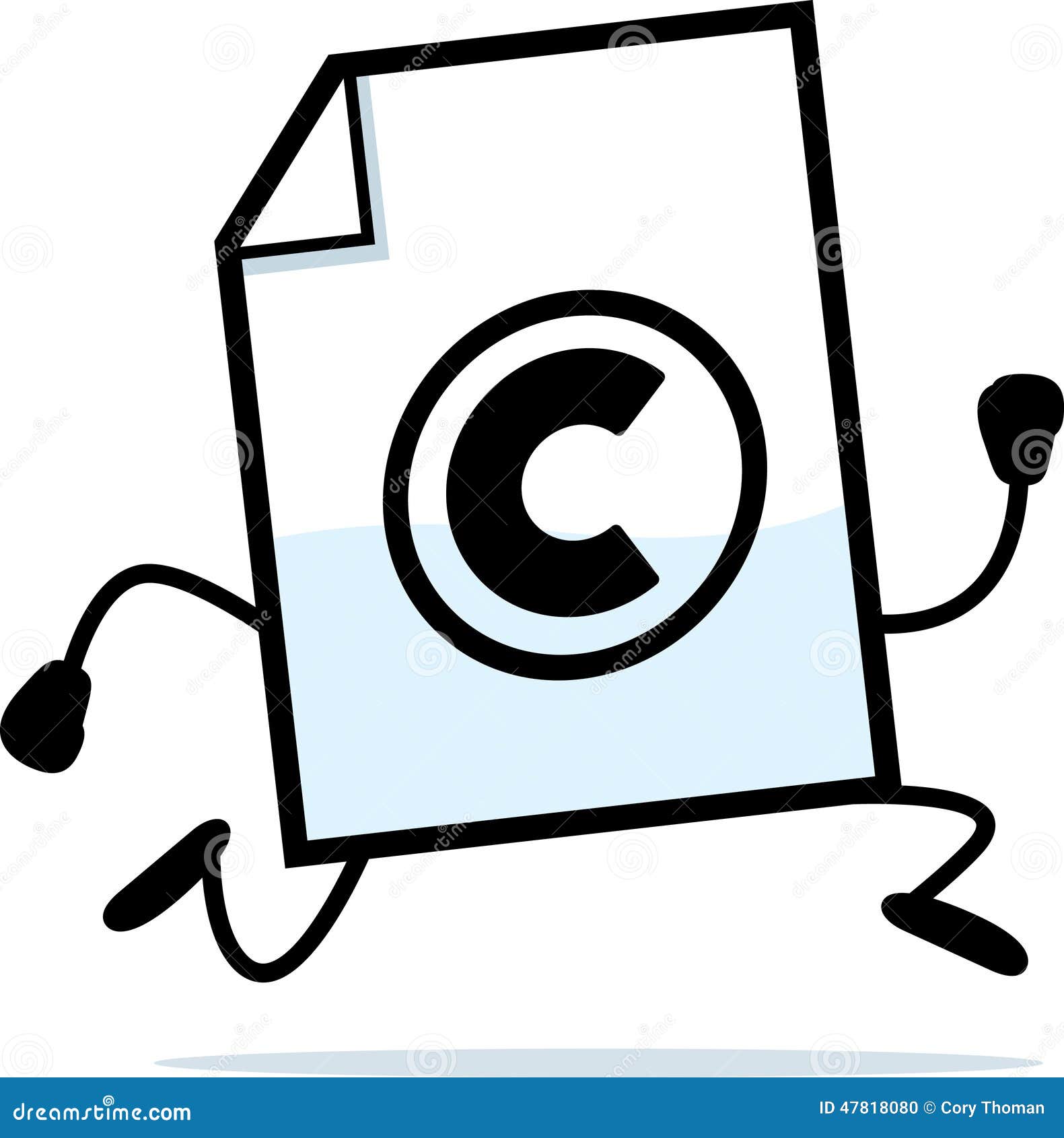 Running Copyright stock vector. Illustration of graphic - 47818080
