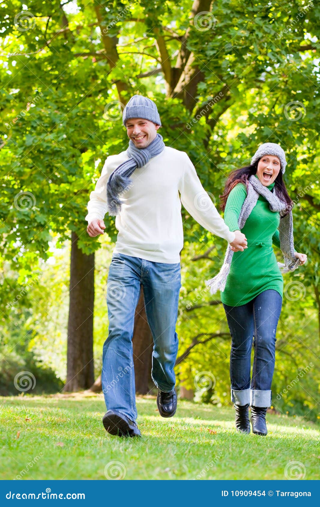 Running couple stock photo. Image of clothes, people - 10909454