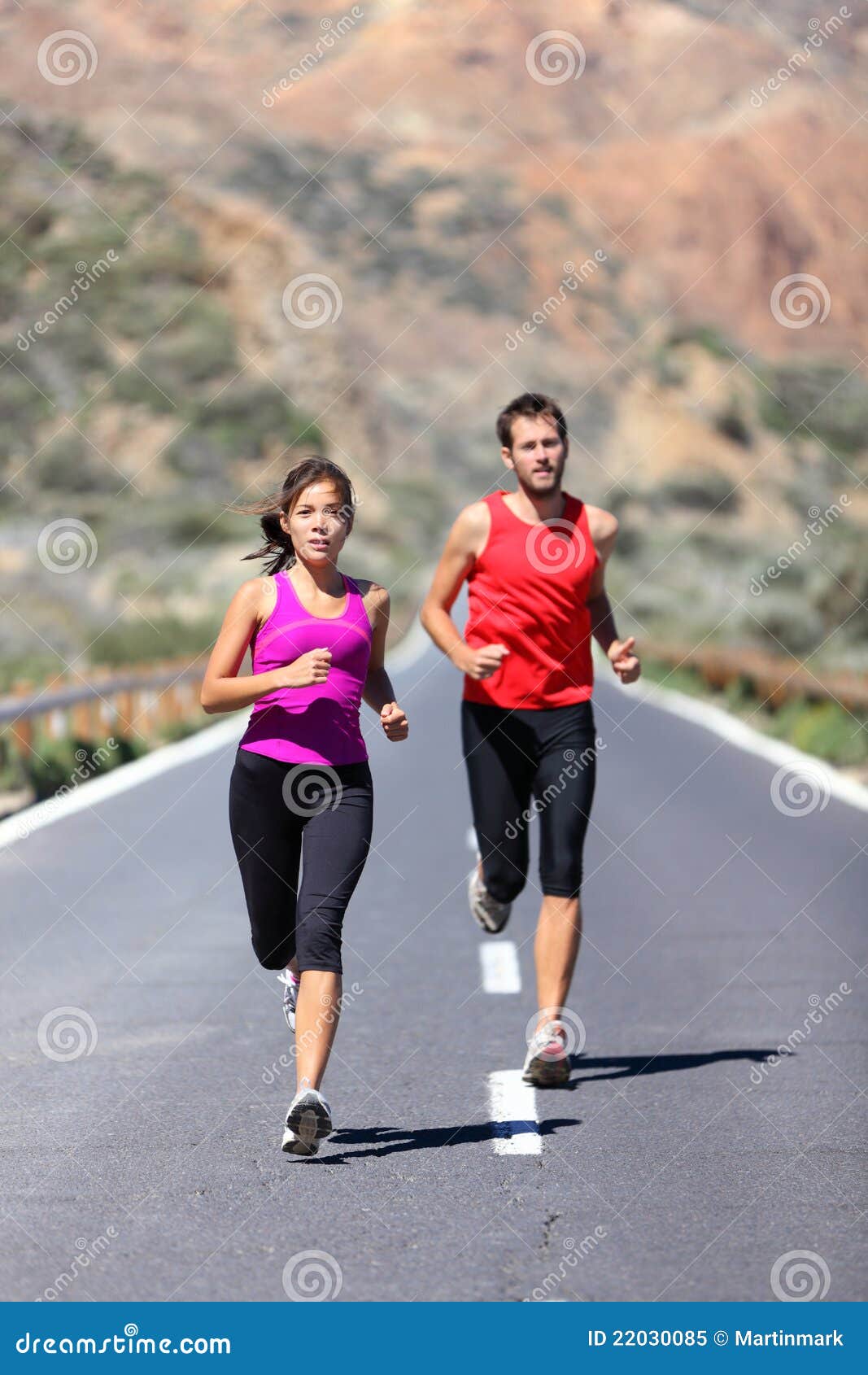 Running couple stock image. Image of activity, multiracial - 22030085