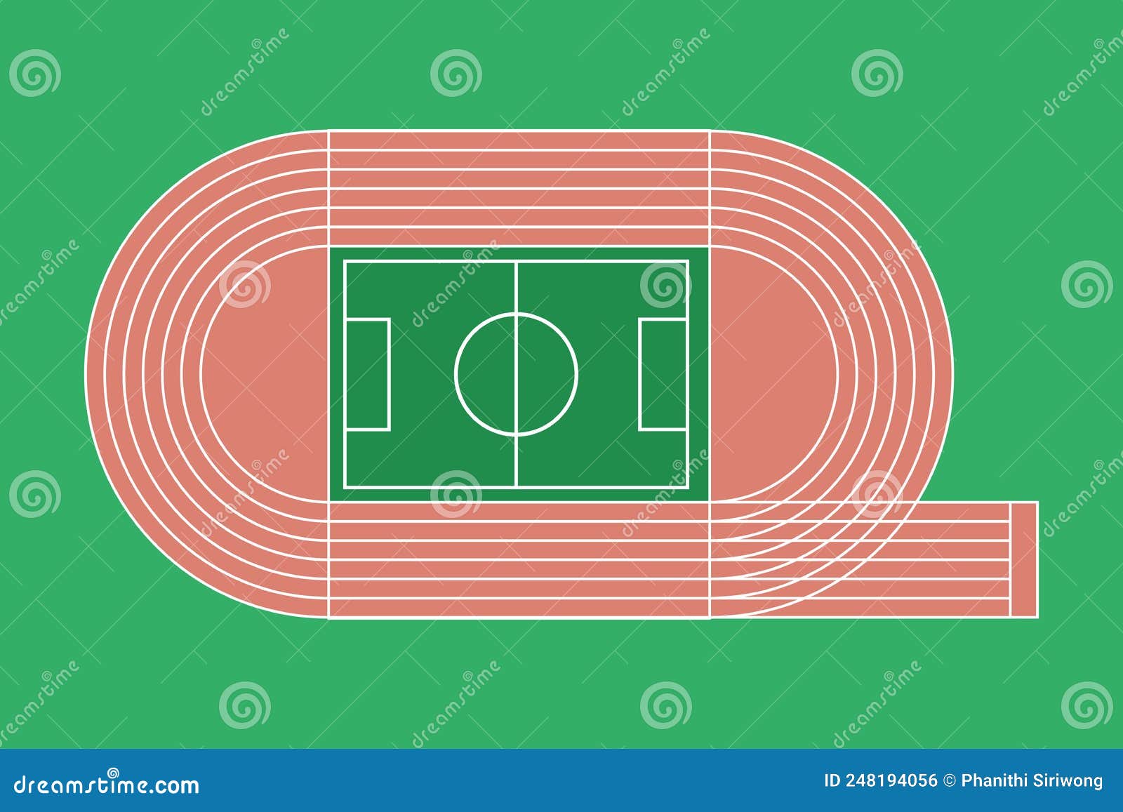 Running Court Flat Design, Vector of Running Court and Layout Stock ...