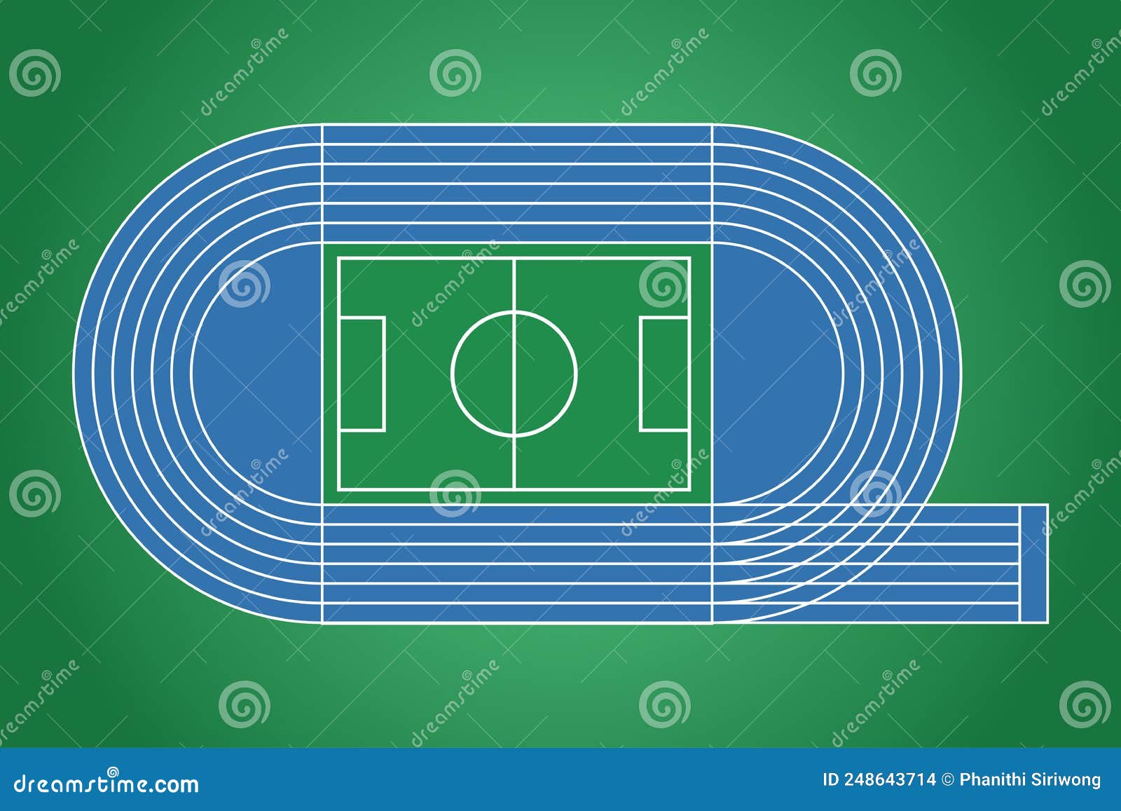 Running Court Flat Design, Run Field Graphic Illustration, Vector of ...