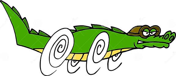 Running crocodile stock vector. Illustration of crocodile - 10244082