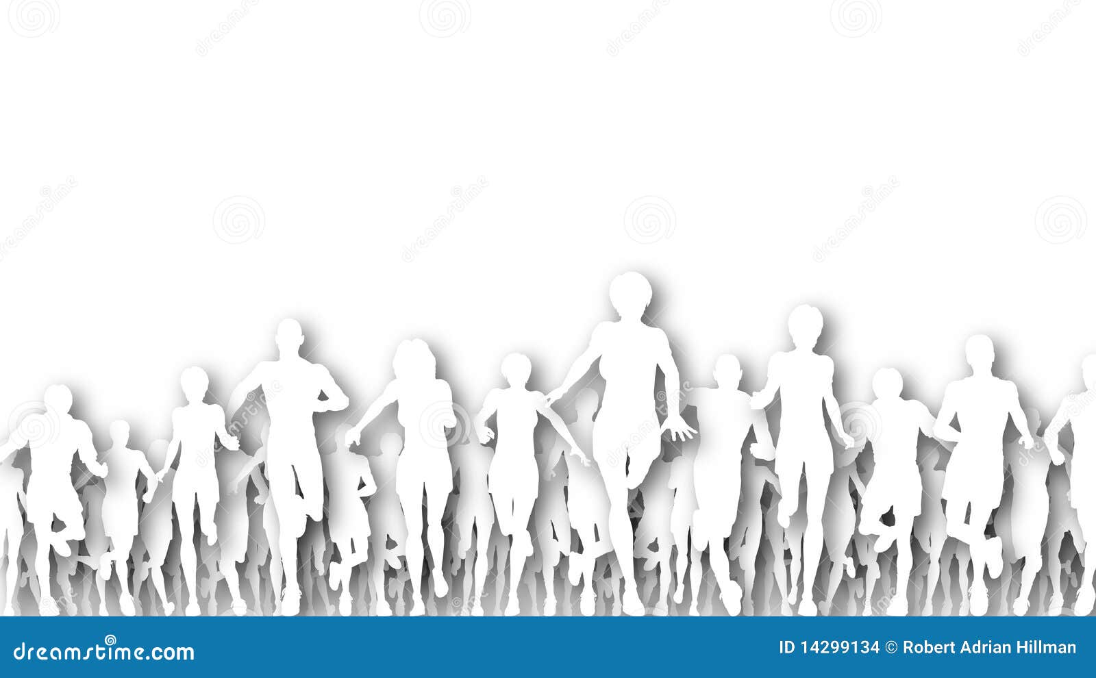 Running cutouts stock illustration. Illustration of crowd - 14299134