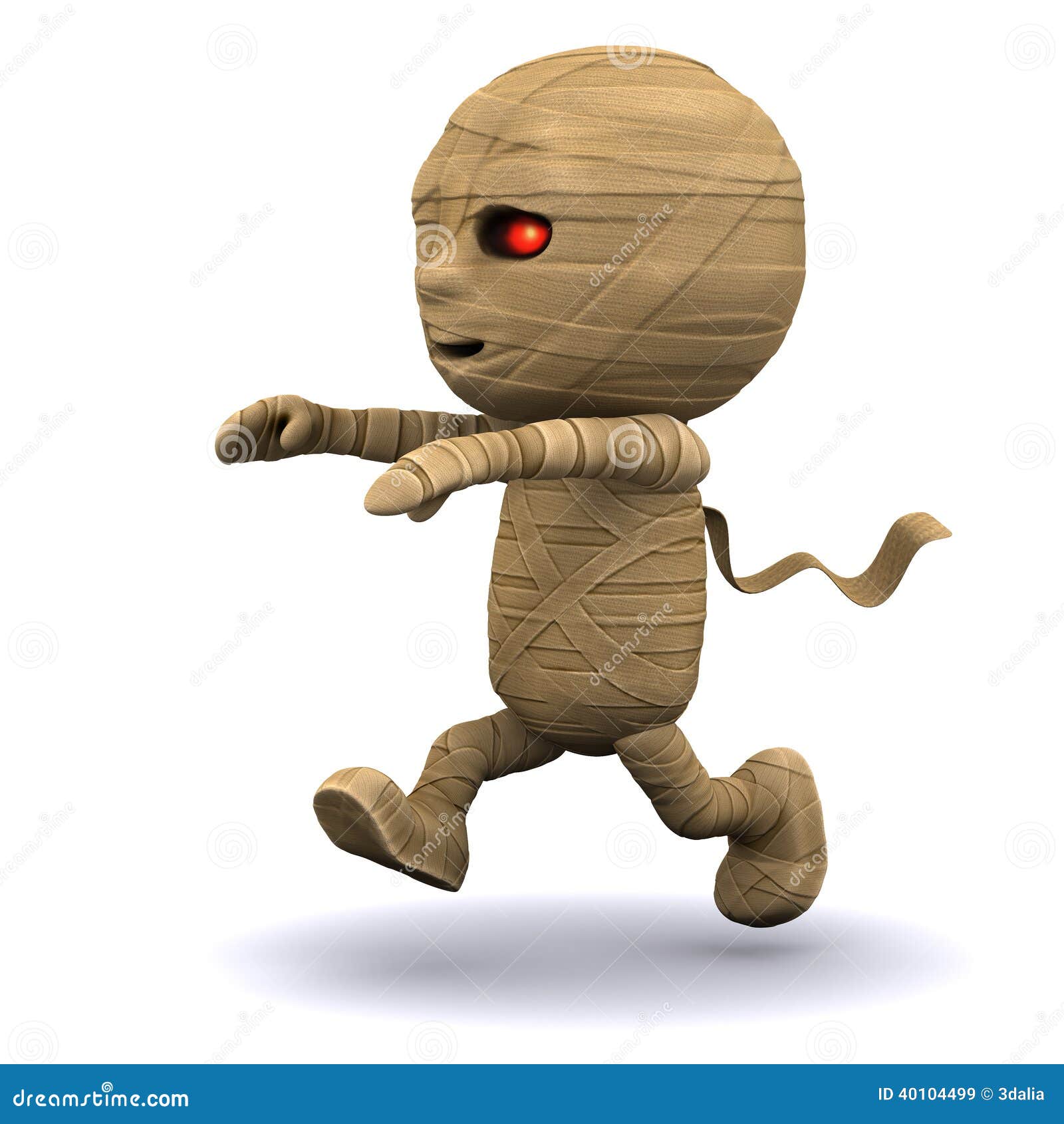 Running 3d Egyptian mummy stock illustration. Illustration of creature ...